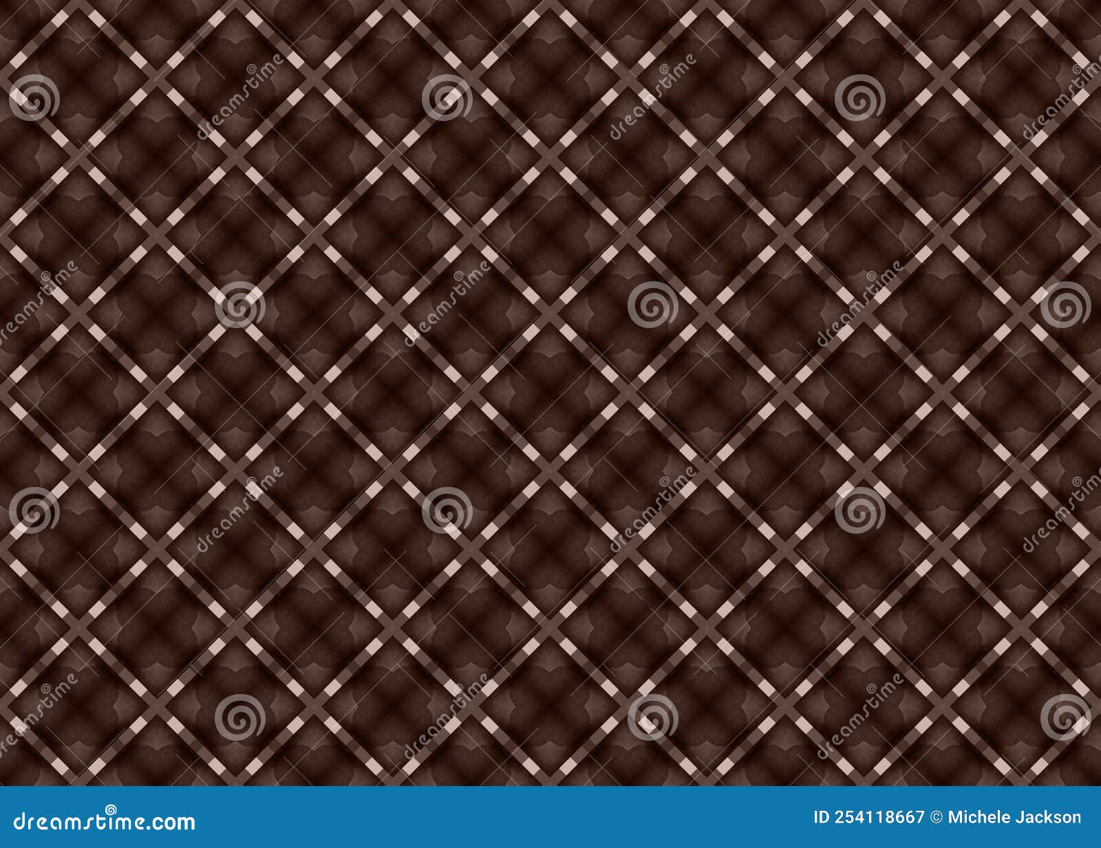 Monotone Brown Shapes Seamless Repeat Pattern Illustration Stock ...