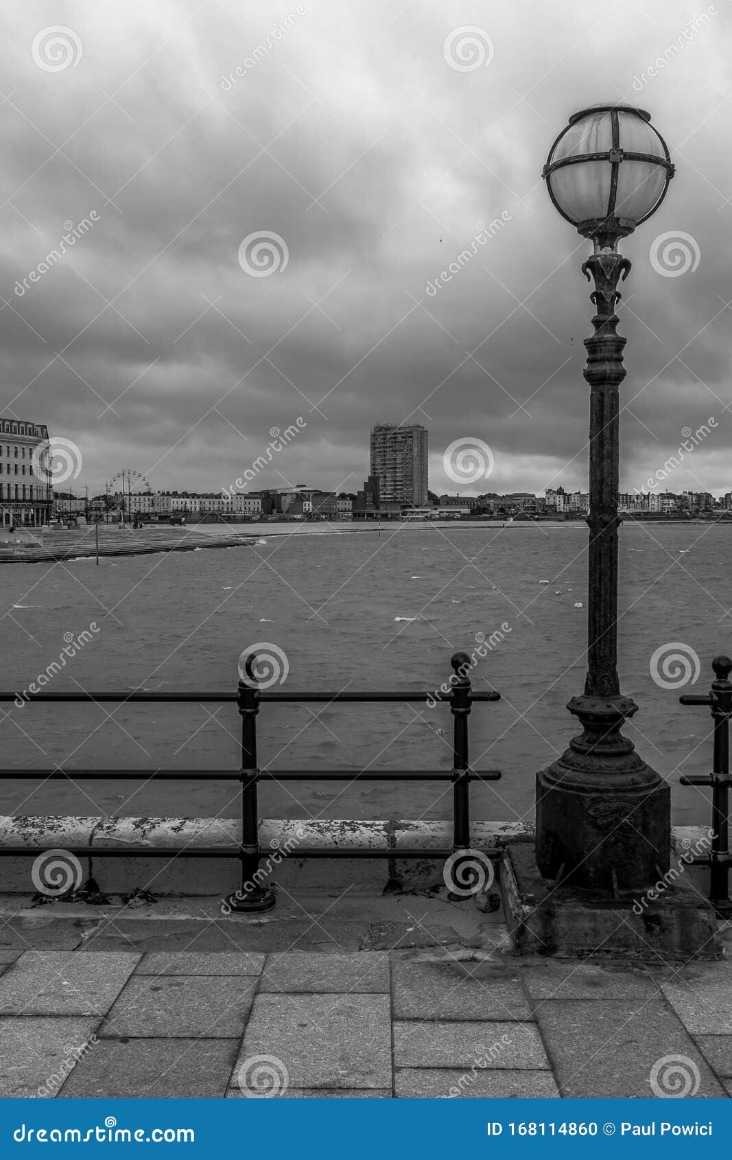 Margate view stock photo. Image of rail, buildings, lights - 168114860