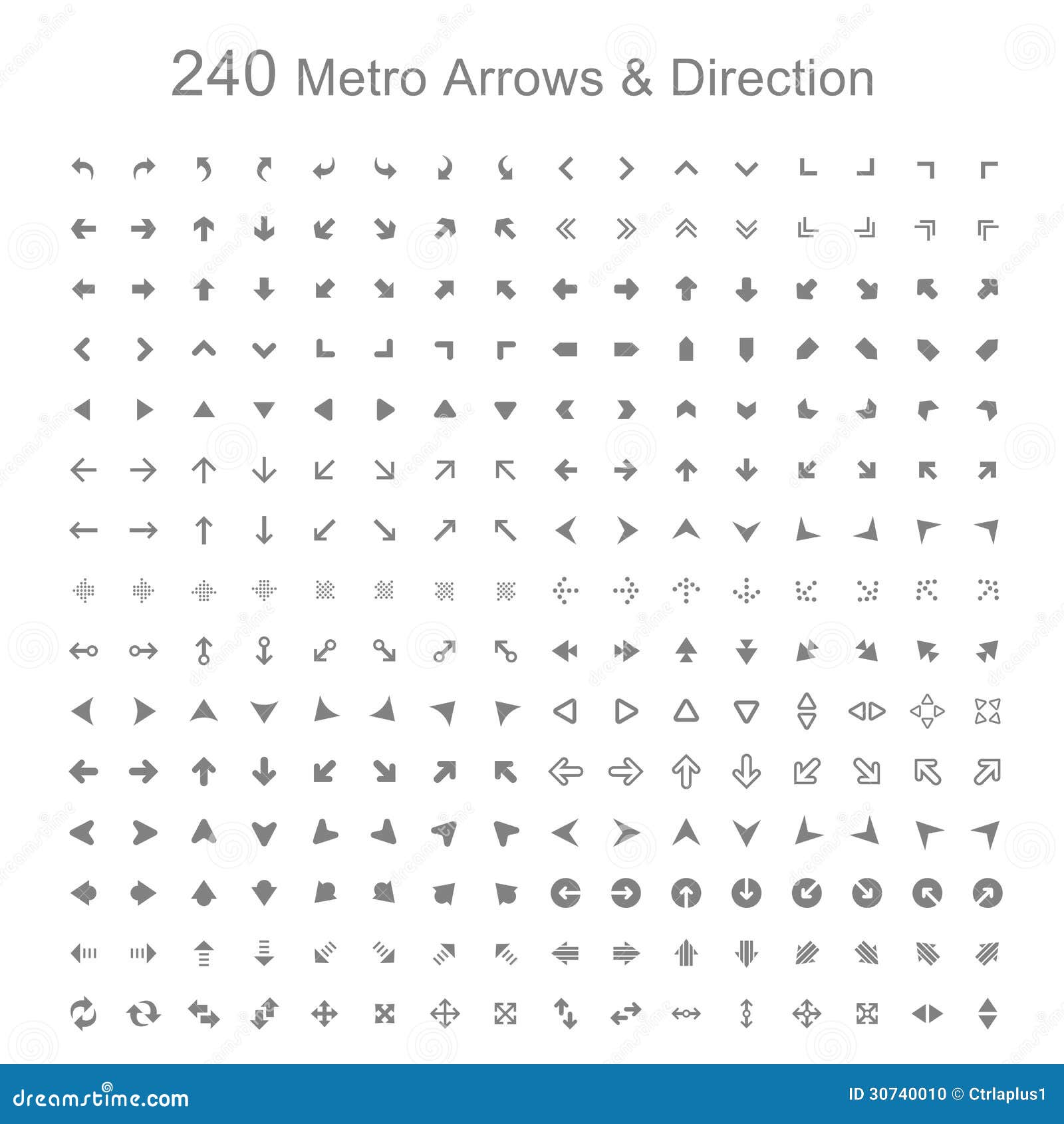 Monotone Metro Arrows and Direction Stock Vector - Illustration of ...