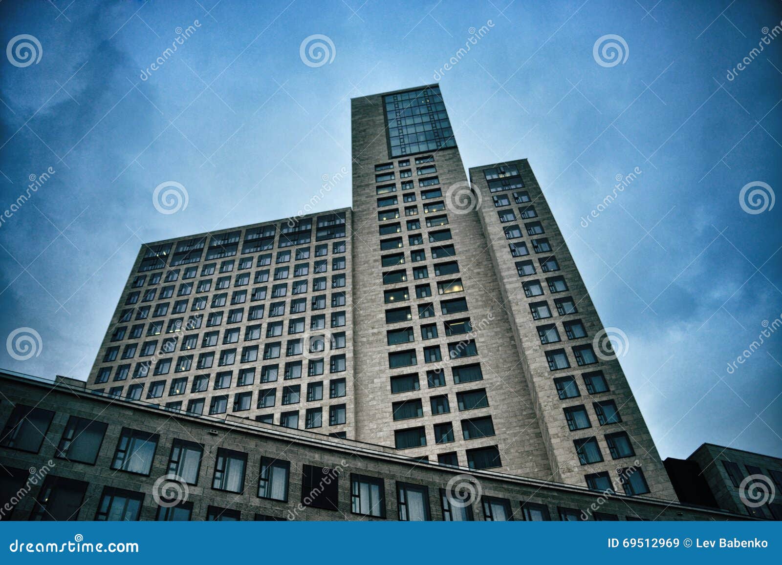 Monotonous Industrial Building Stock Image - Image of building, facade ...