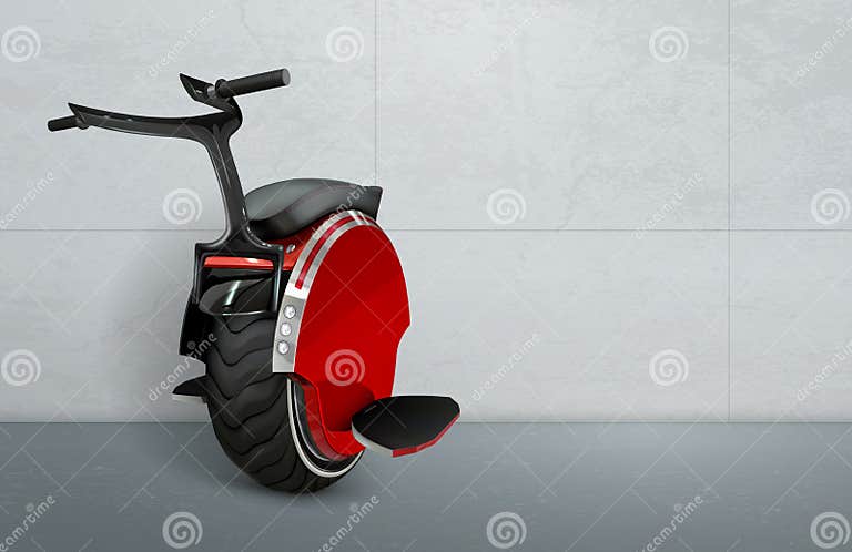 Monowheel Cycle Realistic Composition Stock Vector - Illustration of ...