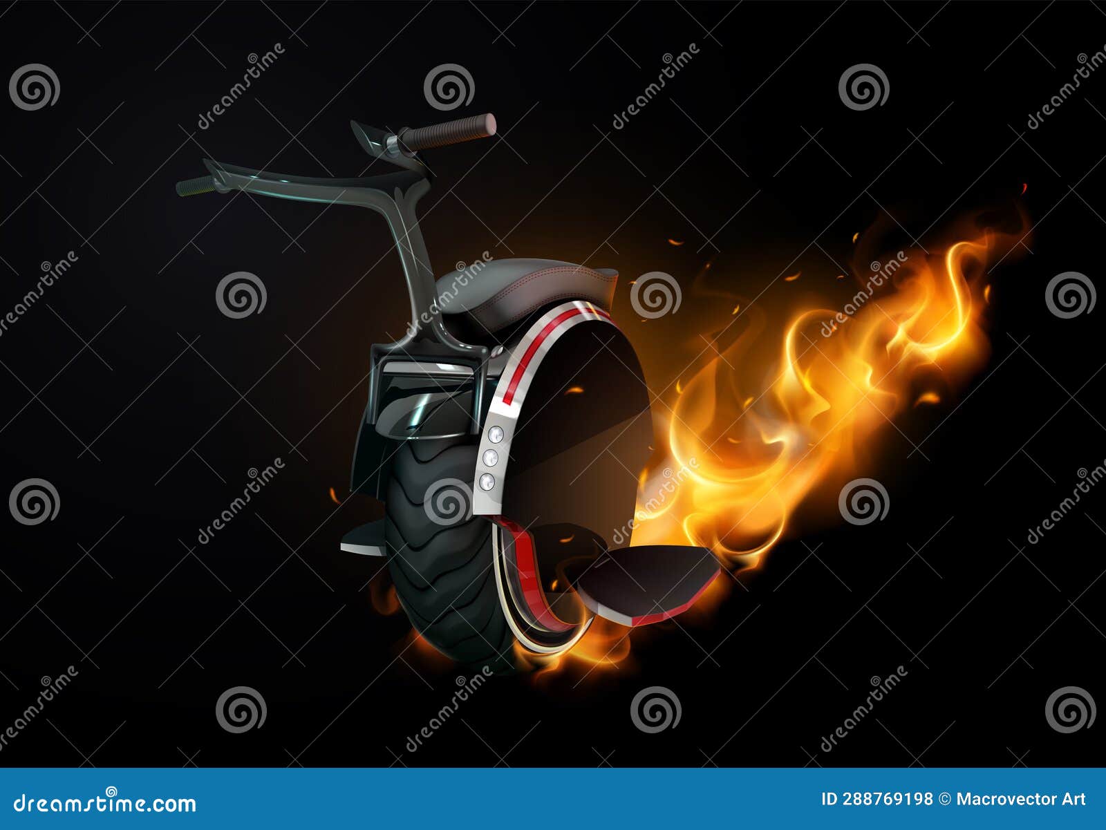 Realistic Monowheel. Eco Modern Electricity Transport Decent Vector ...