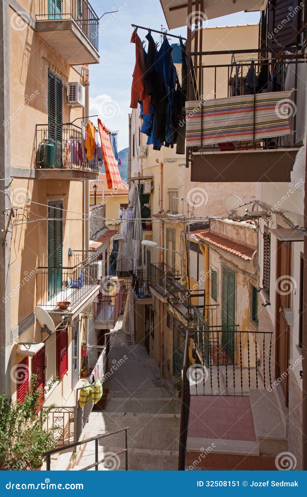 Monreale - Typical Italian Aisle Stock Image - Image of street, aisle ...