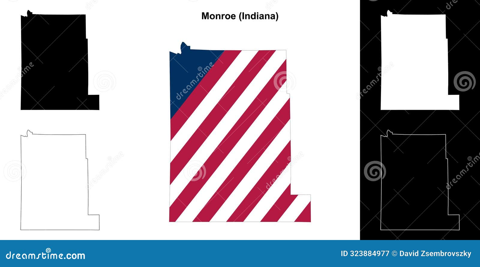 Monroe Outline Map Stock Photography | CartoonDealer.com #357893378