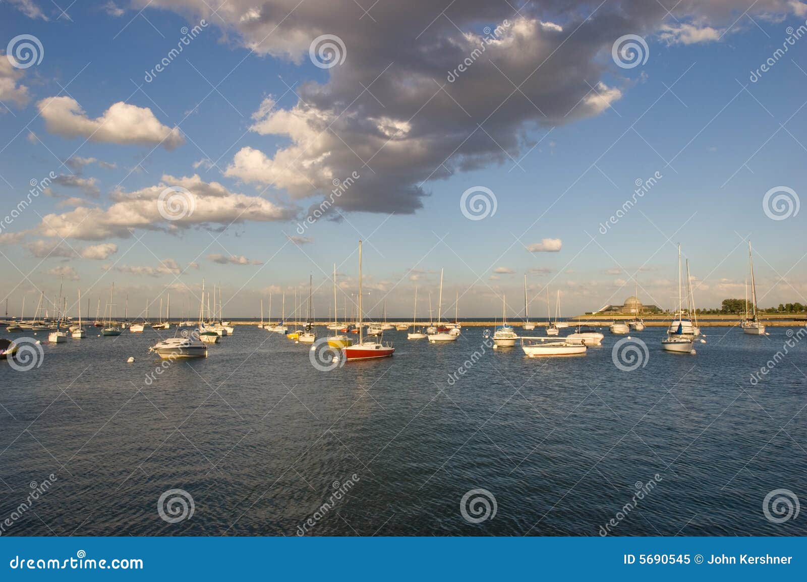 Monroe Harbor stock image. Image of illinois, cloud, sunlight - 5690545
