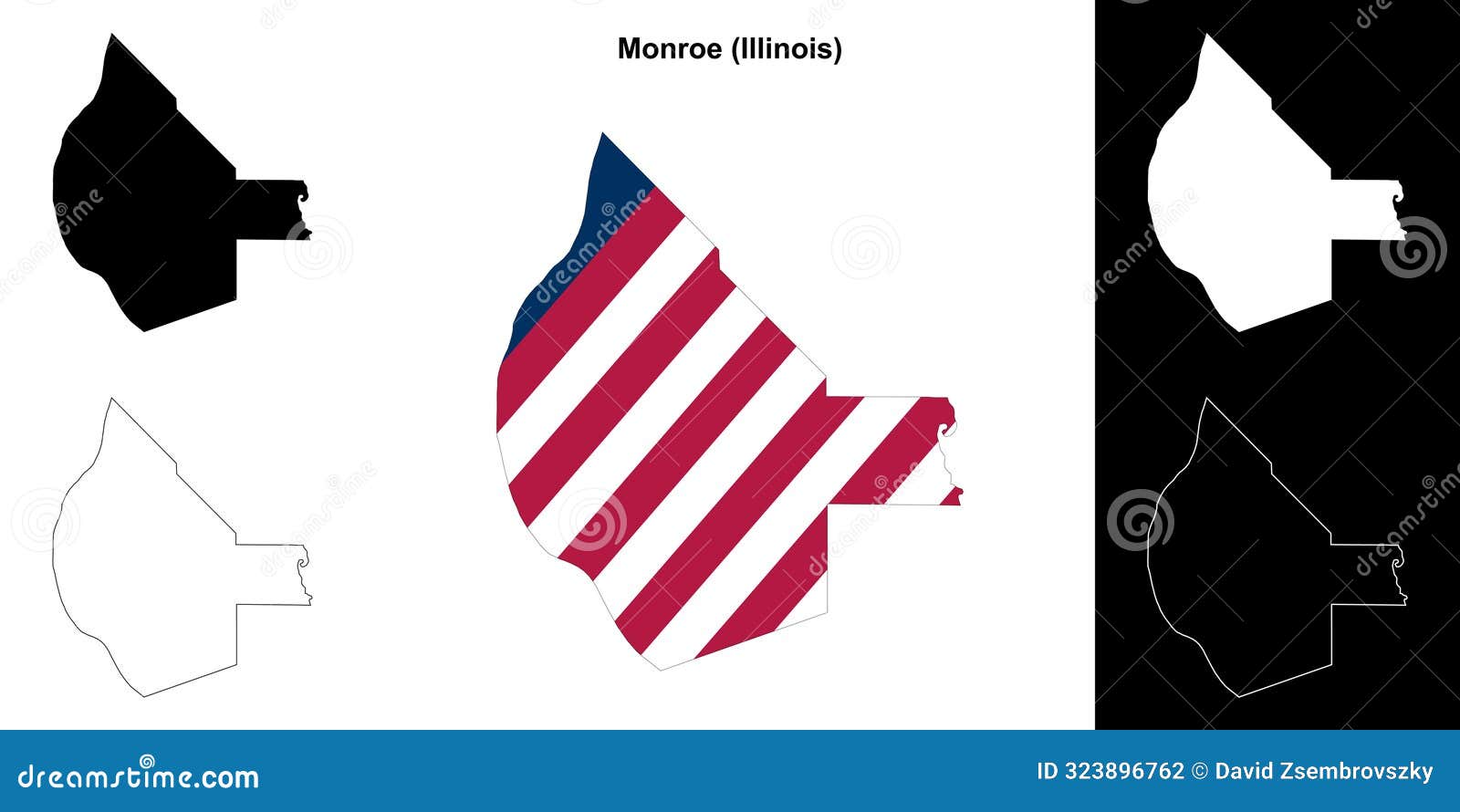 Monroe outline map stock illustration. Illustration of icon - 323896762