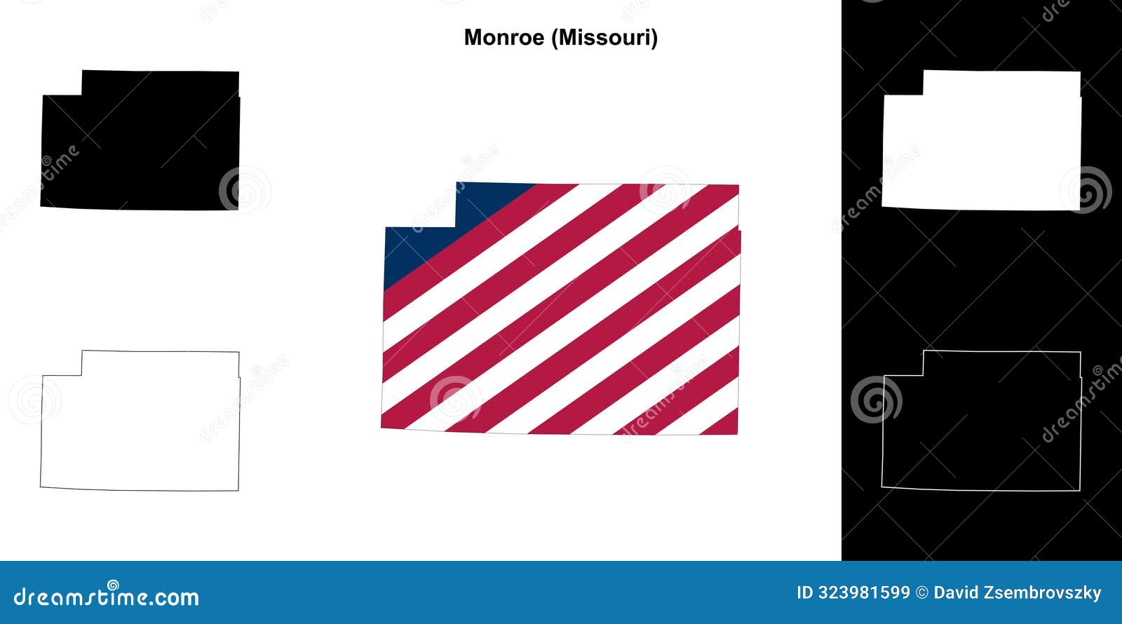 Map Of Monroe In Missouri Cartoon Vector | CartoonDealer.com #194123513
