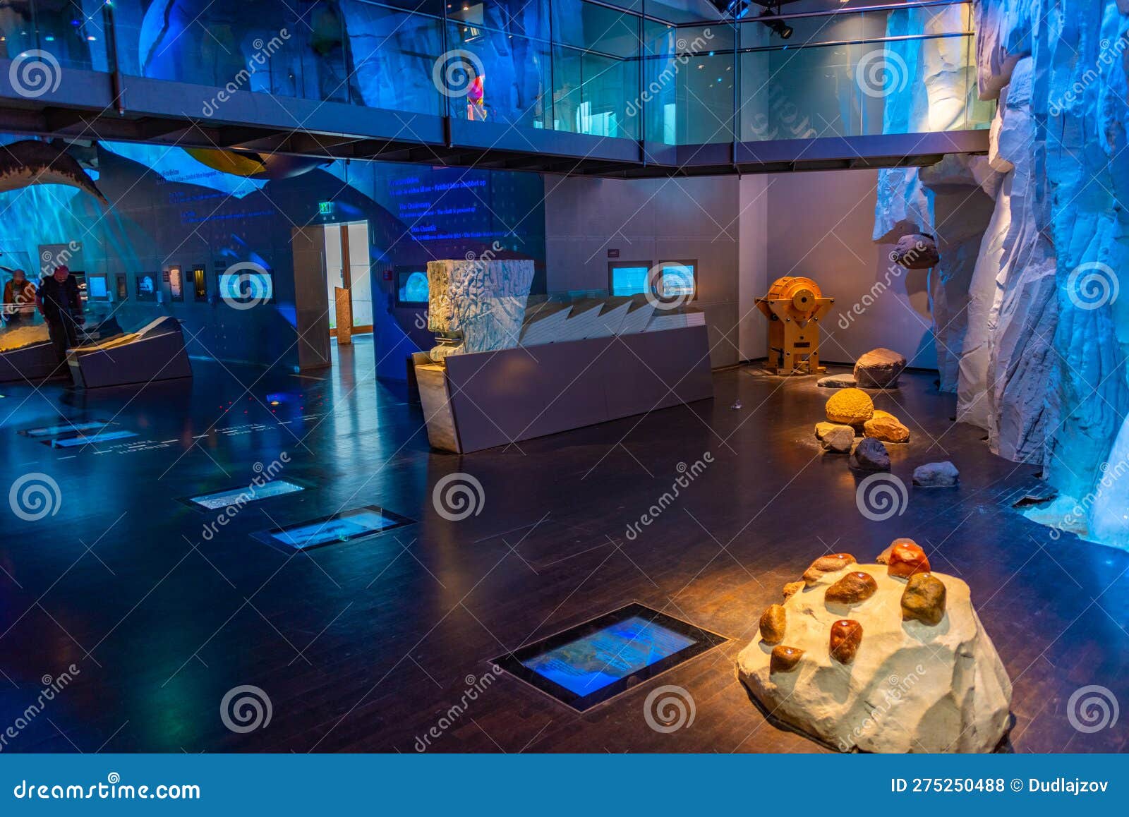 Mons Klint, Denmark, June 22, 2022: Interior of GeoCenter Mons K ...