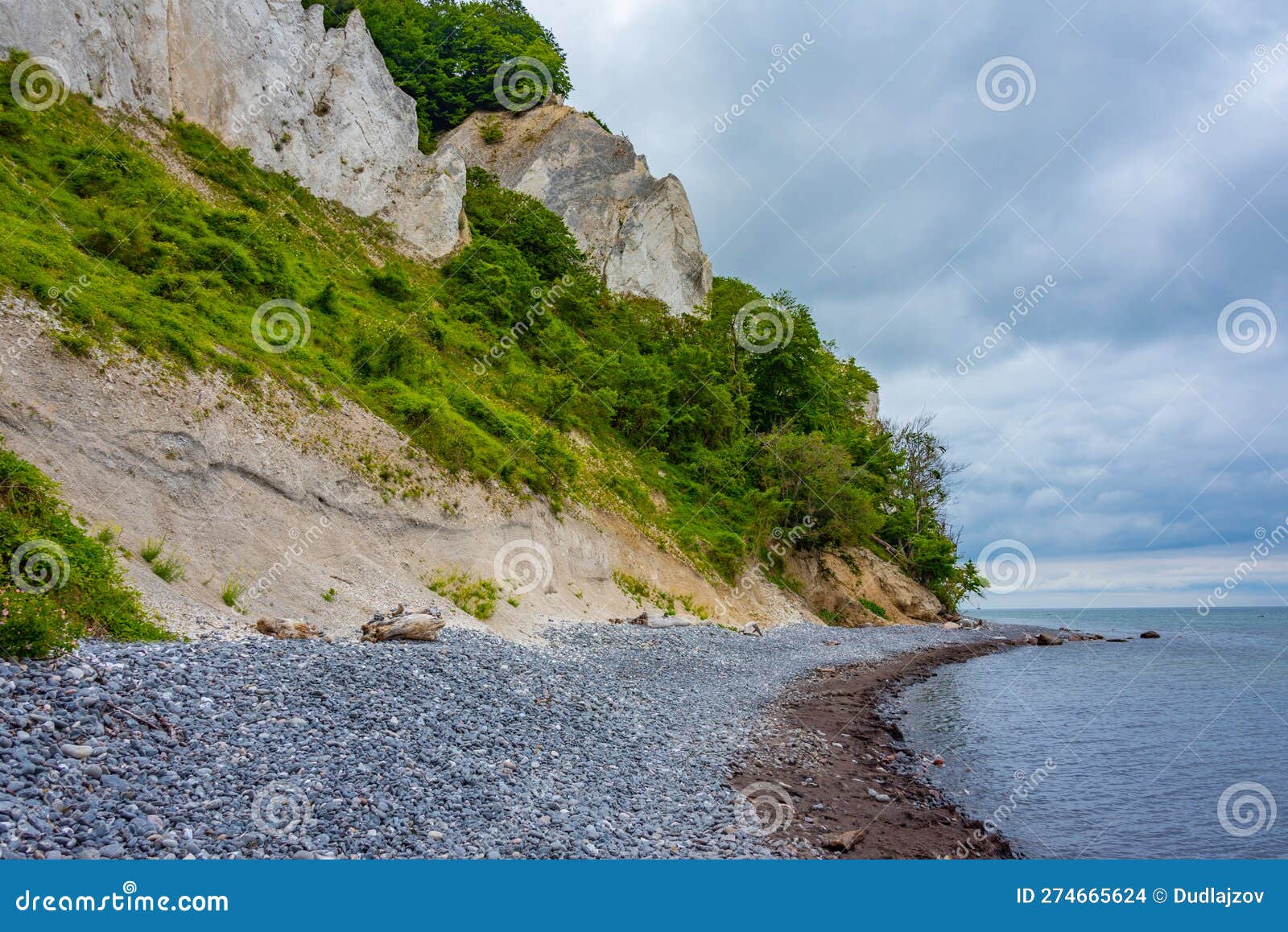 Mons Klint White Cliffs in Denmark Stock Photo - Image of white ...