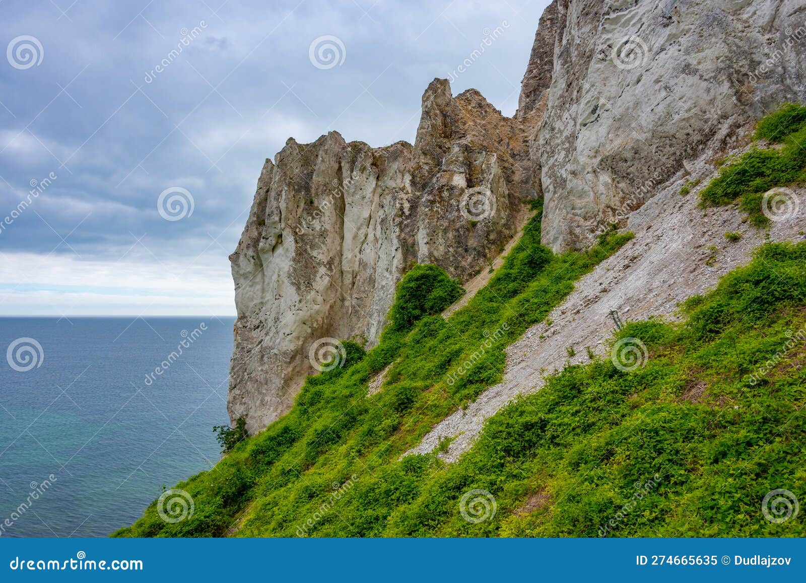 Mons Klint White Cliffs in Denmark Stock Image - Image of chalk, white ...