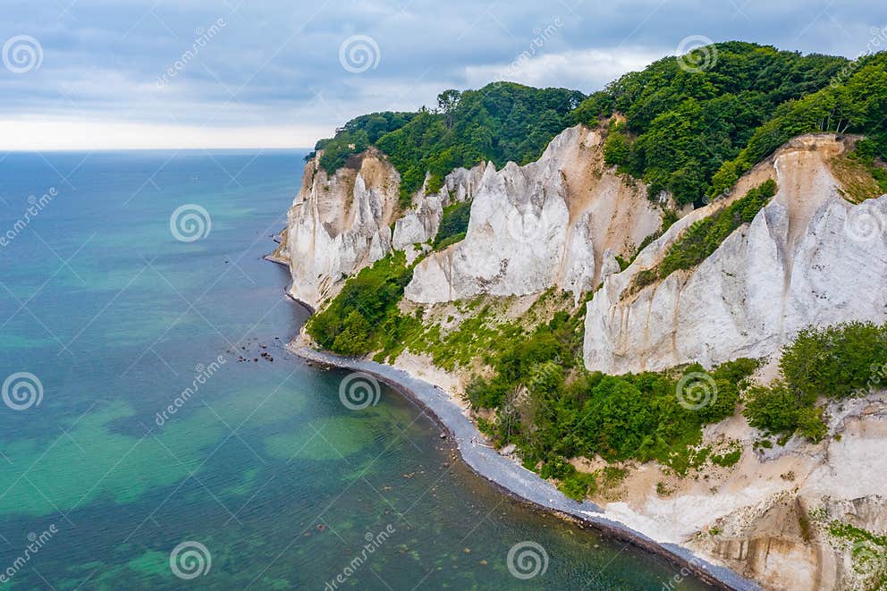 Mons Klint White Cliffs in Denmark Stock Photo - Image of rock ...