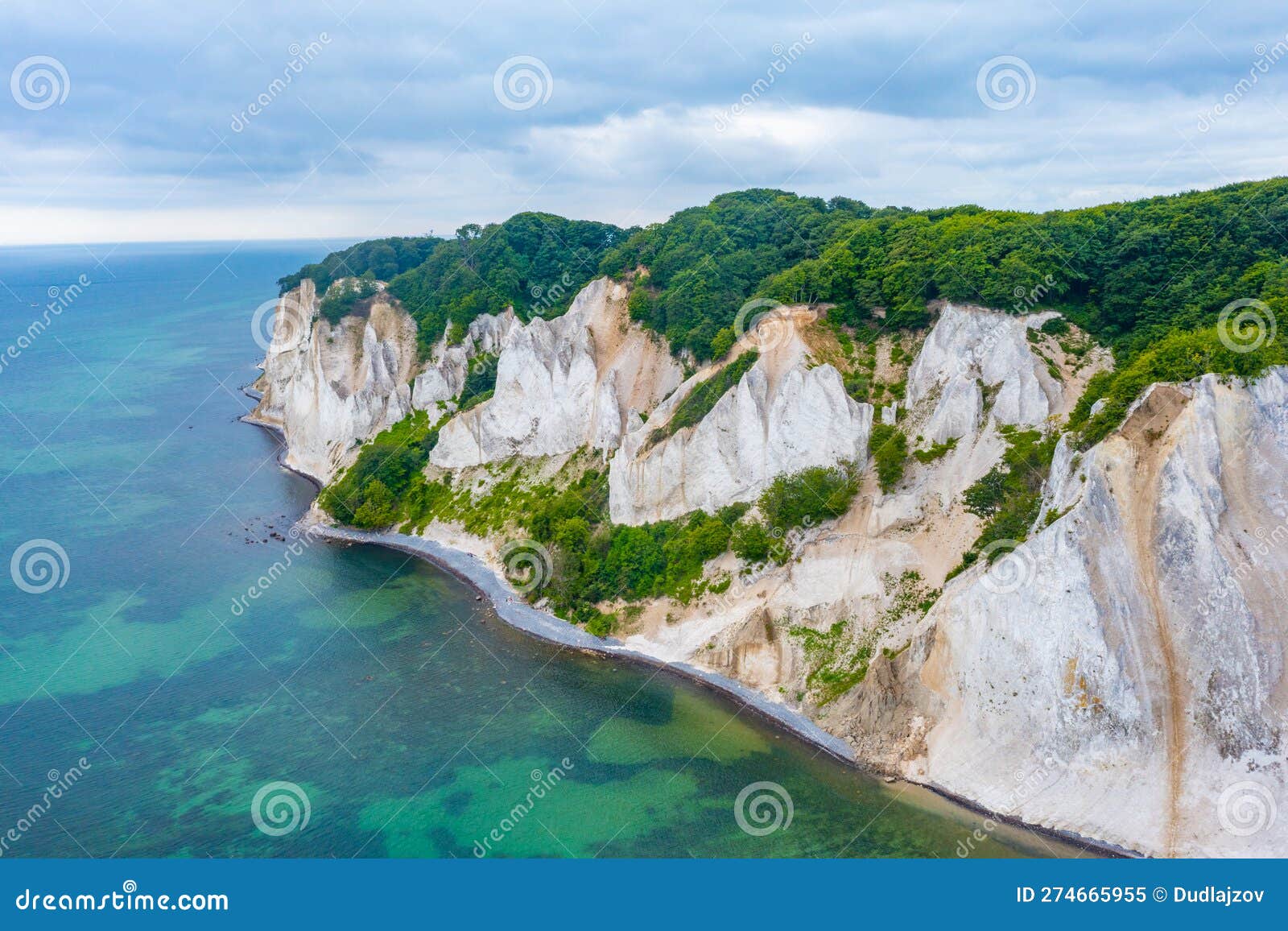 Mons Klint White Cliffs in Denmark Stock Image - Image of danish ...