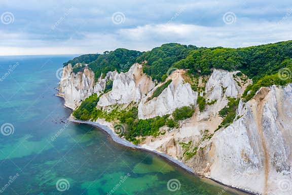 Mons Klint White Cliffs in Denmark Stock Image - Image of danish ...