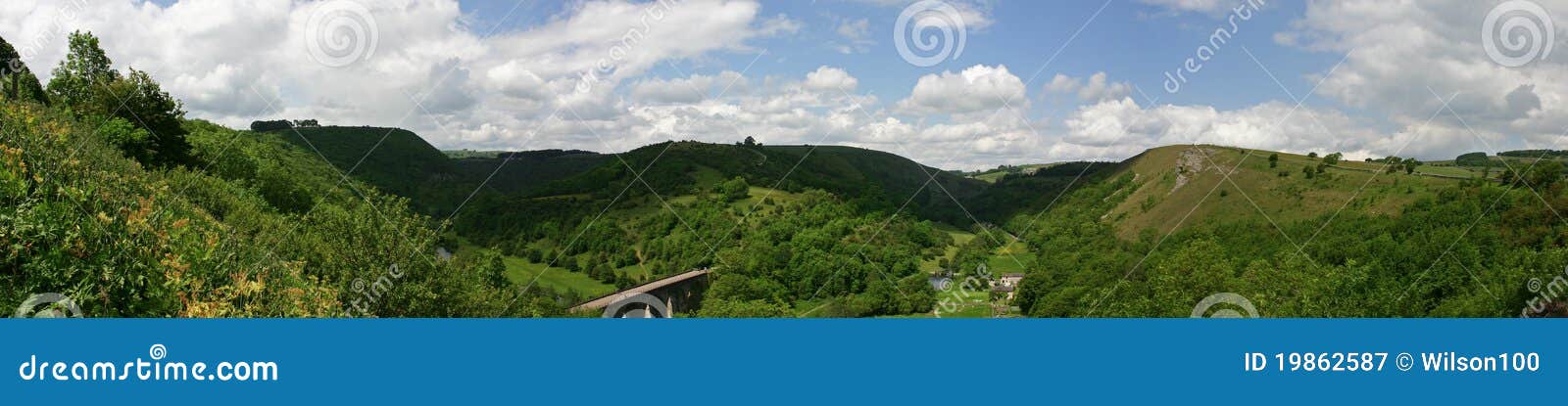 Monsal Head Panoramic View Derbyshire Stock Image - Image of britain ...