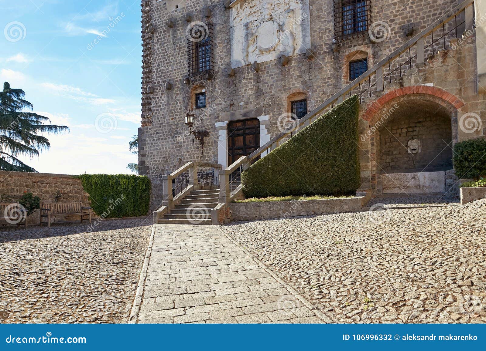 Monselice, Italy - July 13, 2017: Facade of the Castle of Monselice ...