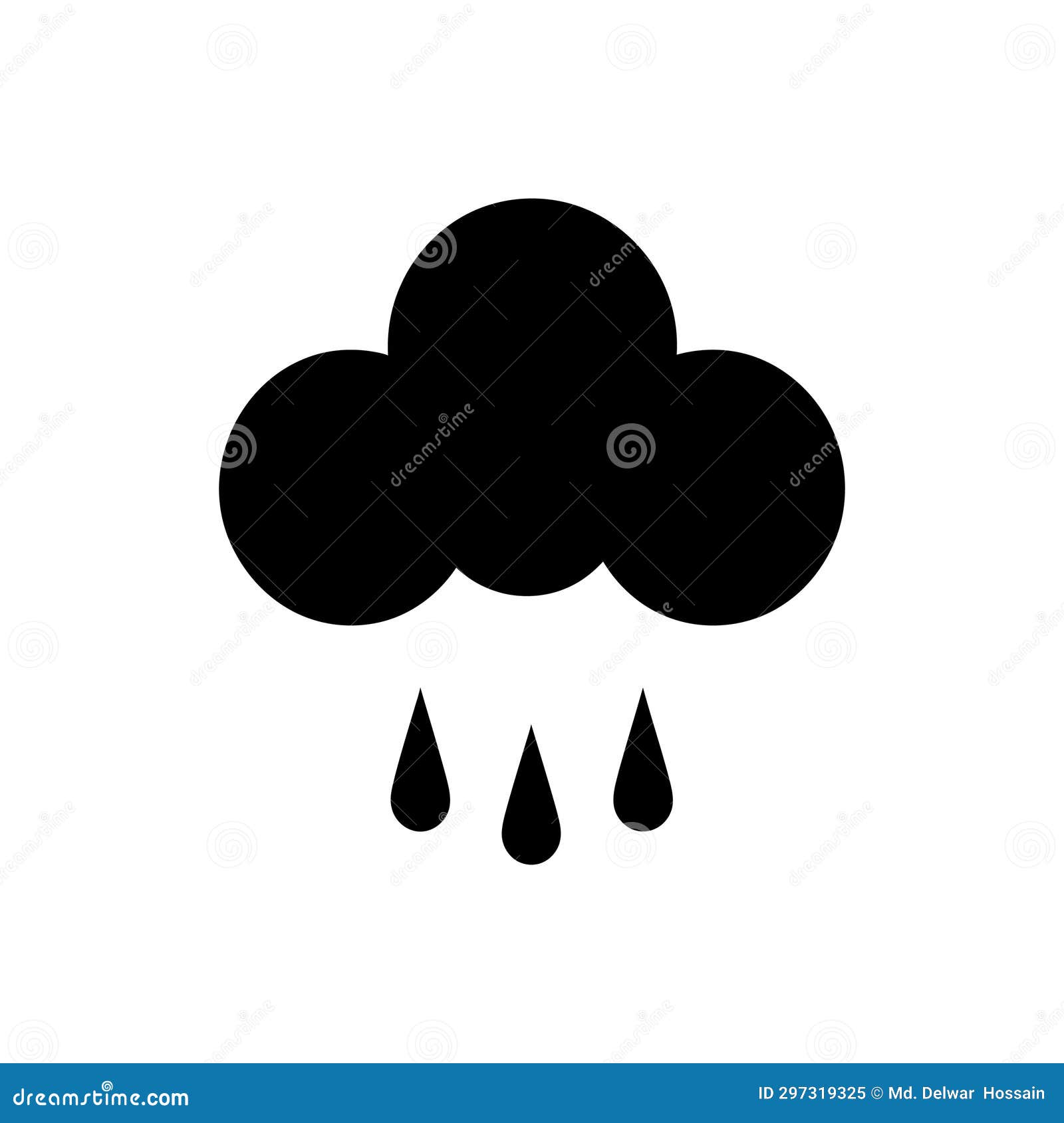 Monsoon Icon stock vector. Illustration of vector, sign - 297319325
