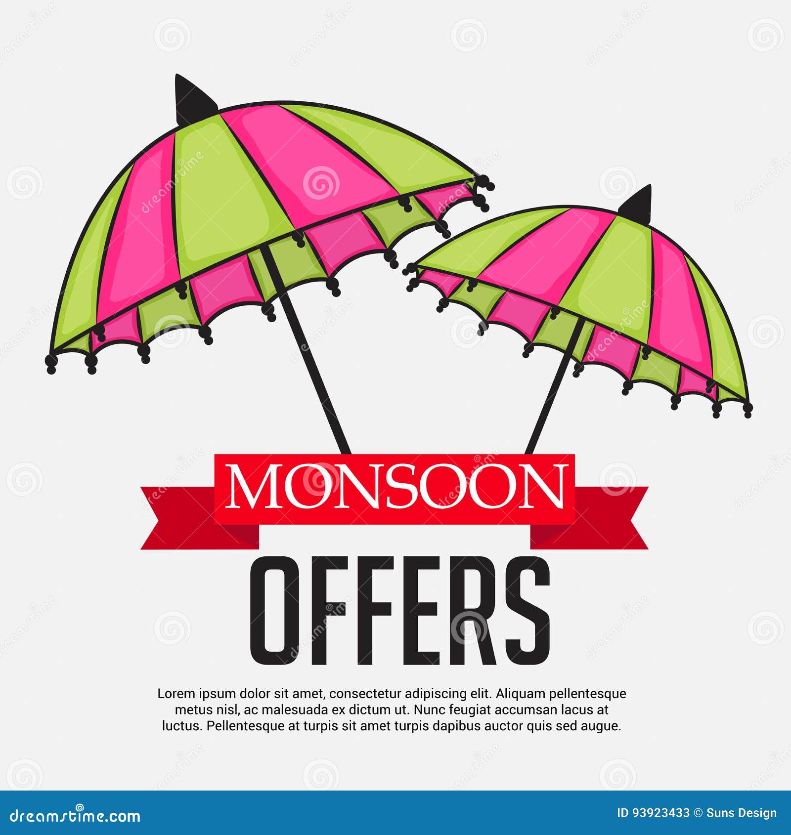 Monsoon Offers stock illustration. Illustration of discount - 93923433