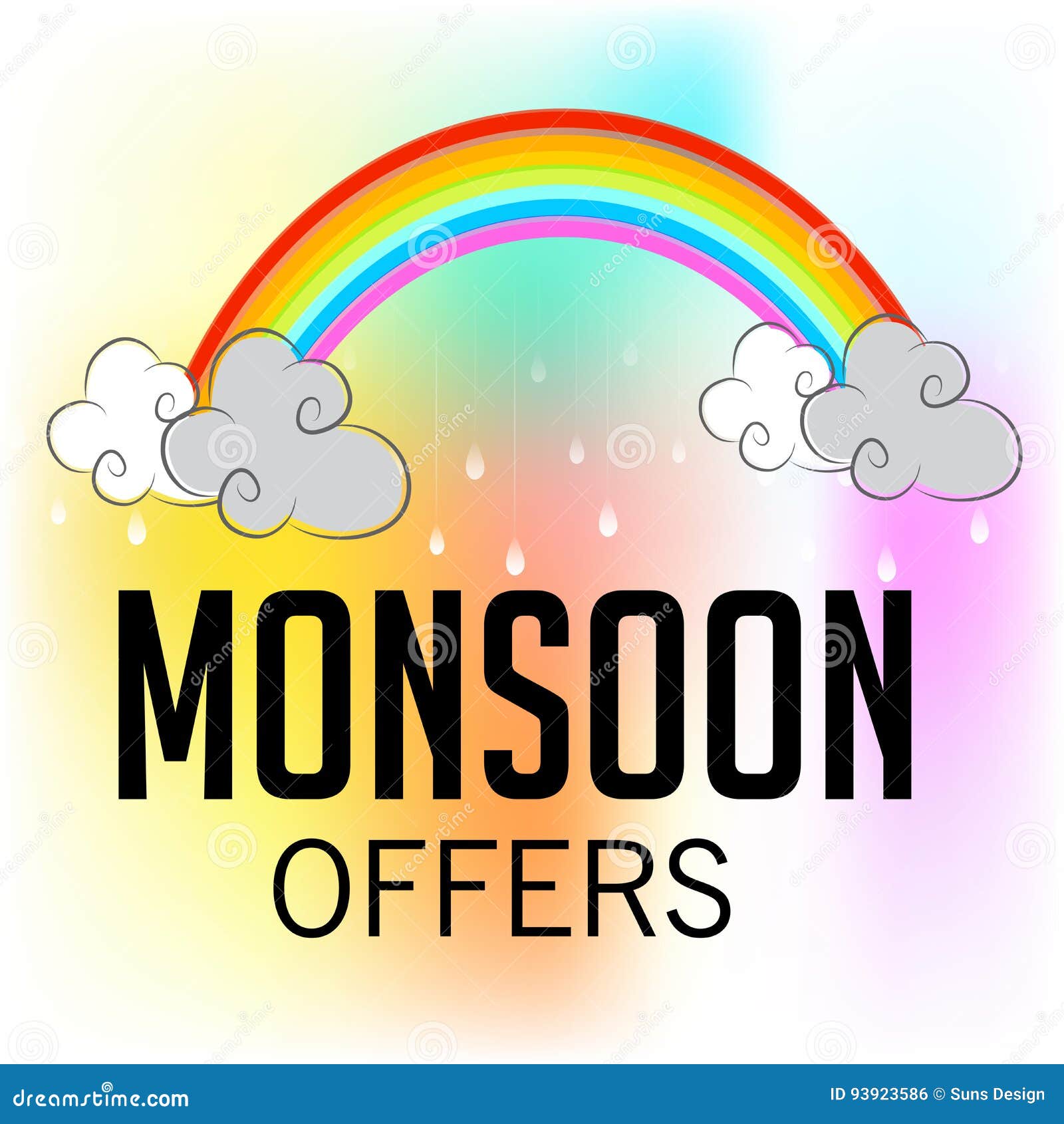 Monsoon Offers stock illustration. Illustration of environment - 93923586