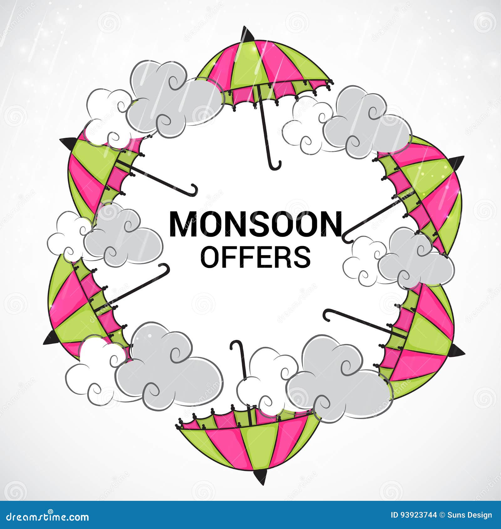 Monsoon Offers stock illustration. Illustration of monsoon - 93923744