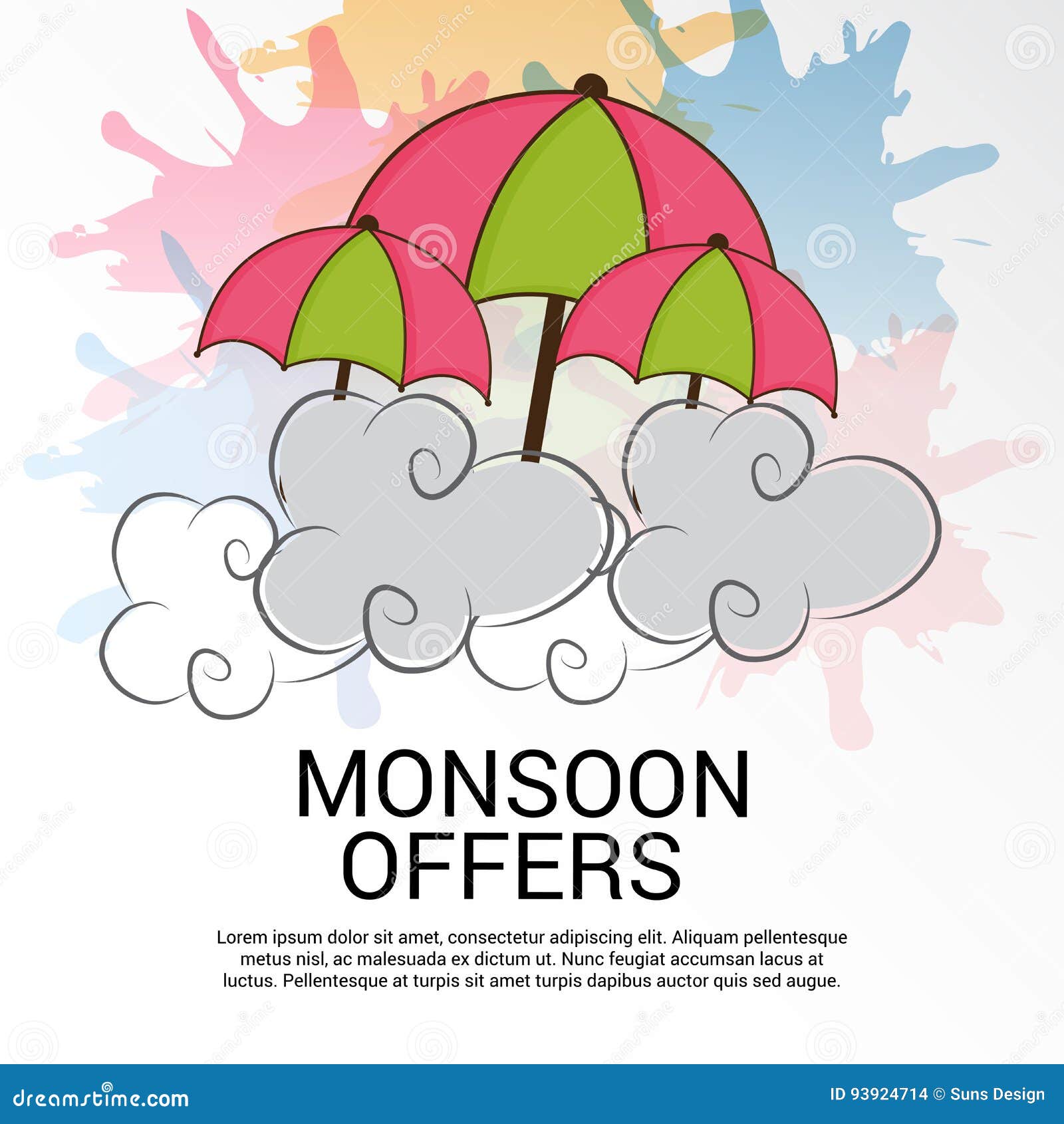 Monsoon Offers stock illustration. Illustration of advertising - 93924714