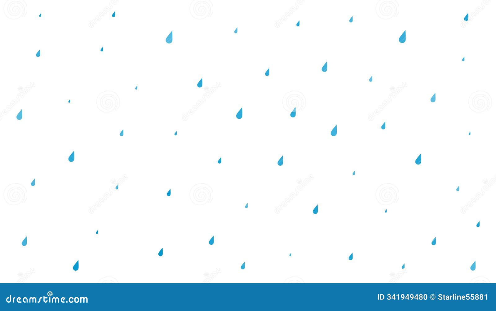 Monsoon Season Rainfall Drop on White Background Stock Vector ...