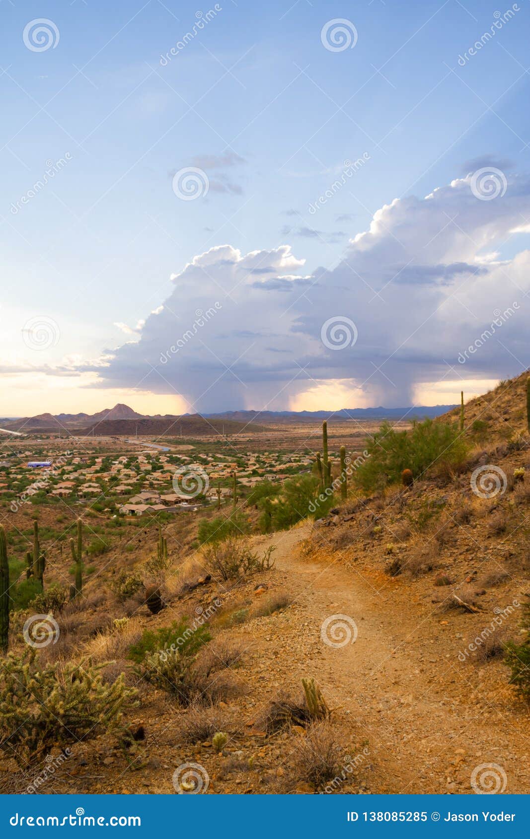A Monsoon Storm Over Arizona Stock Image - Image of storm, monsoon ...