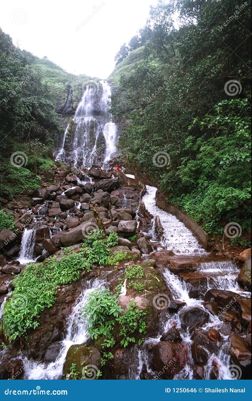 Monsoon Waterfall stock photo. Image of travel, color - 1250646