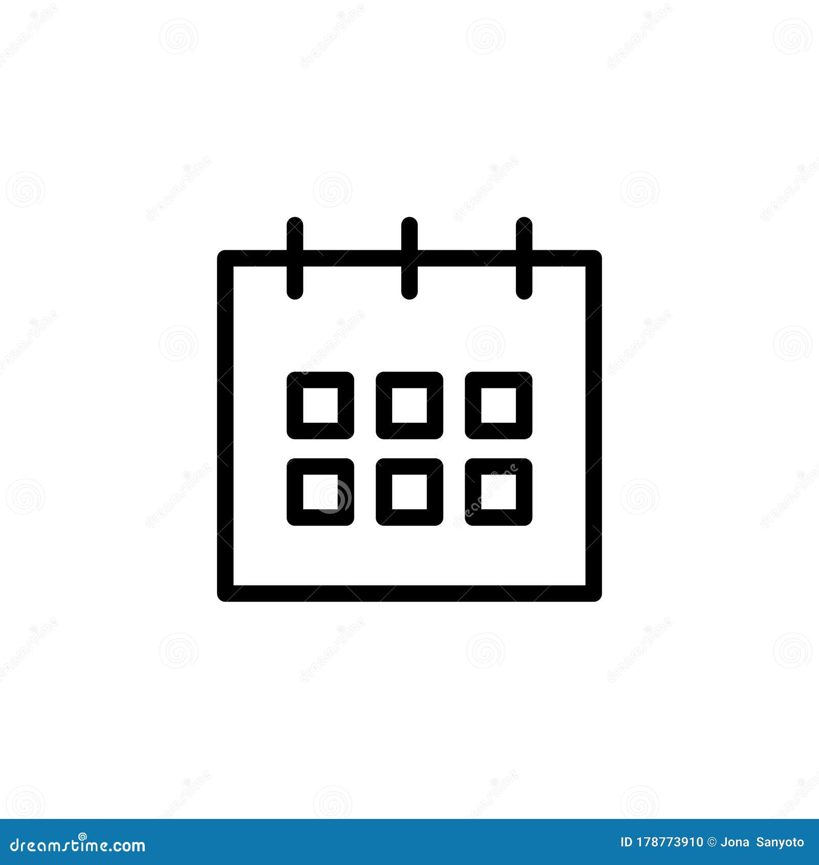 A Simple Calendar Icon Design Stock Vector - Illustration of simple ...
