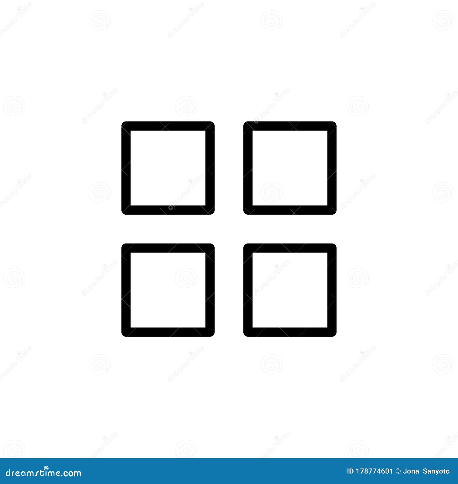 A Simple Line Thumbnails Icon Design Stock Vector - Illustration of ...