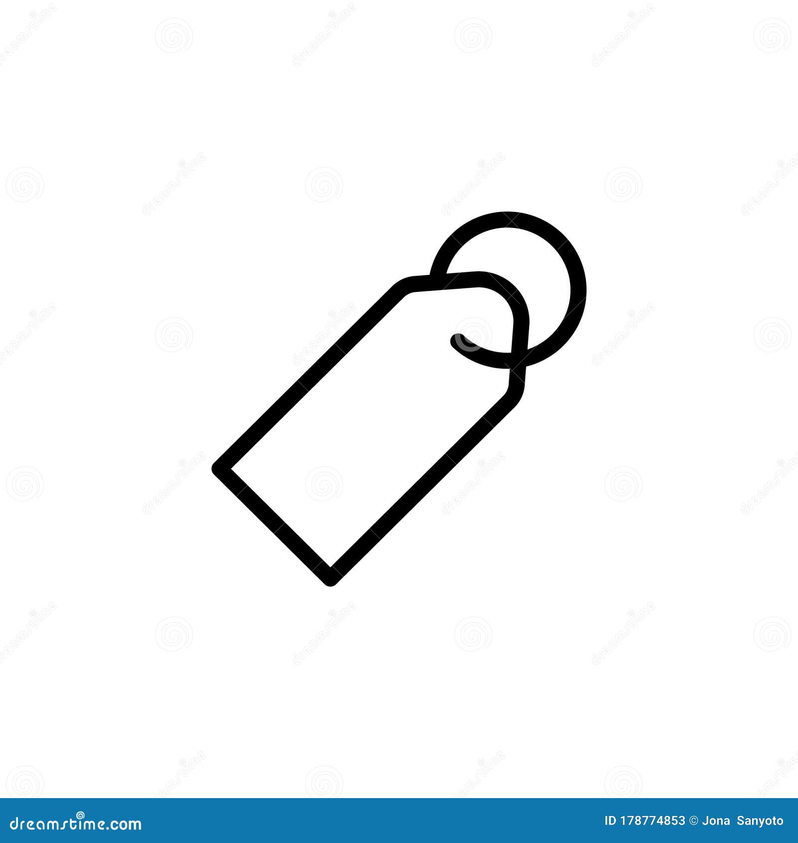 A Simple Line Label Tag Icon Design Stock Vector - Illustration of ...