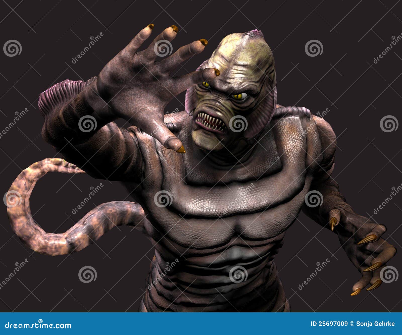Monster stock illustration. Illustration of claw, rendering - 25697009