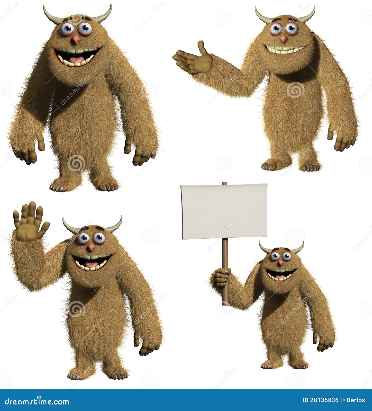 Brown Cartoon Monster