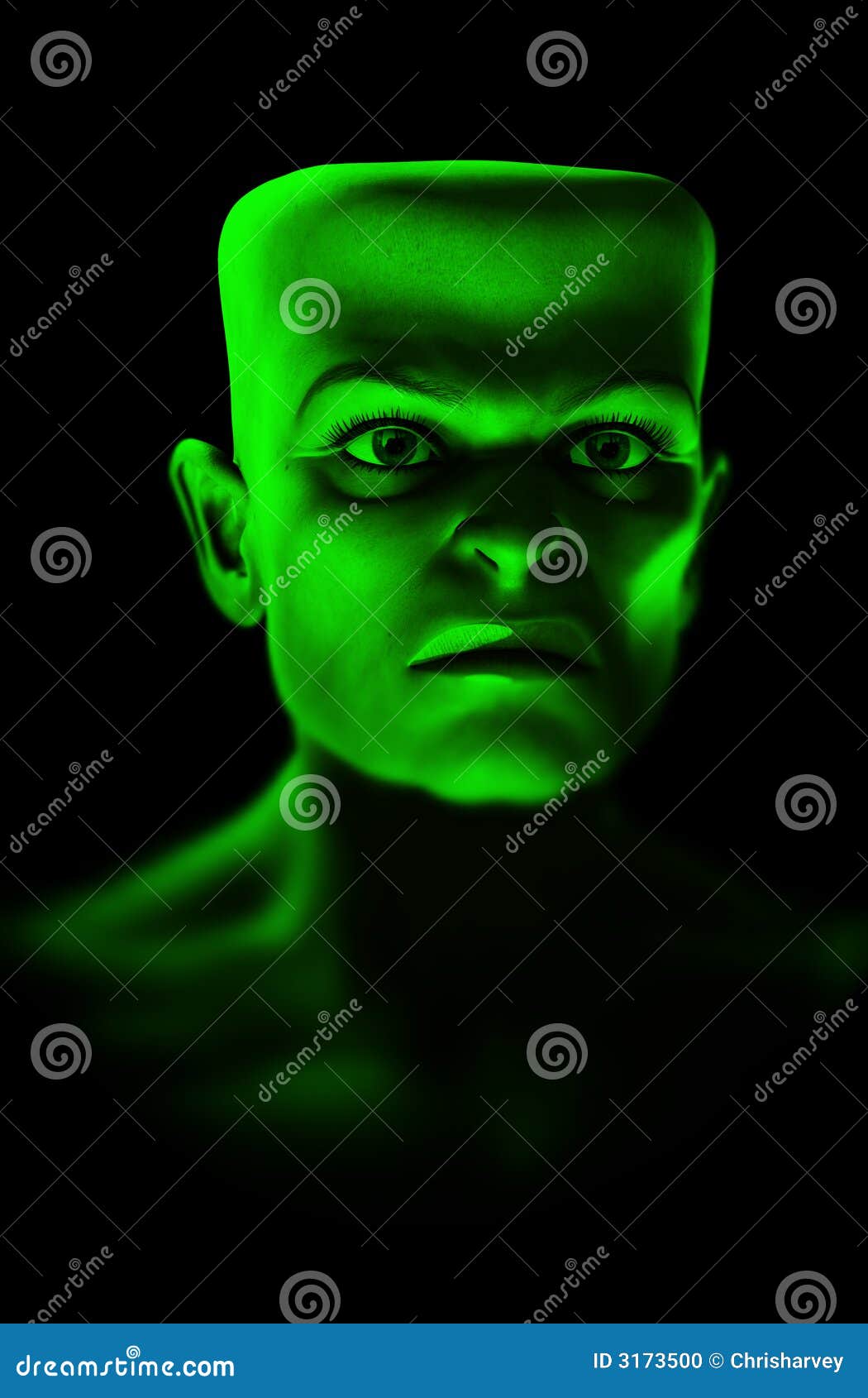 Creepy Deformed Human Eyes In Cartoon Version Of Photo | CartoonDealer ...