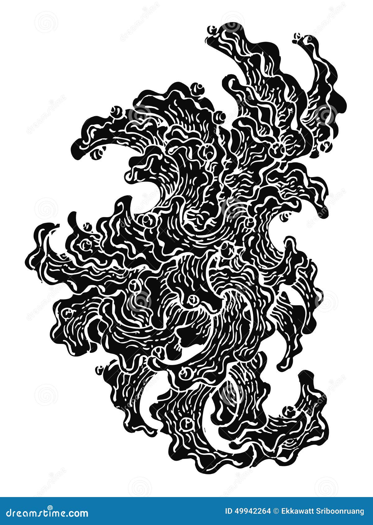 Monster abstract art stock illustration. Illustration of drawing - 49942264