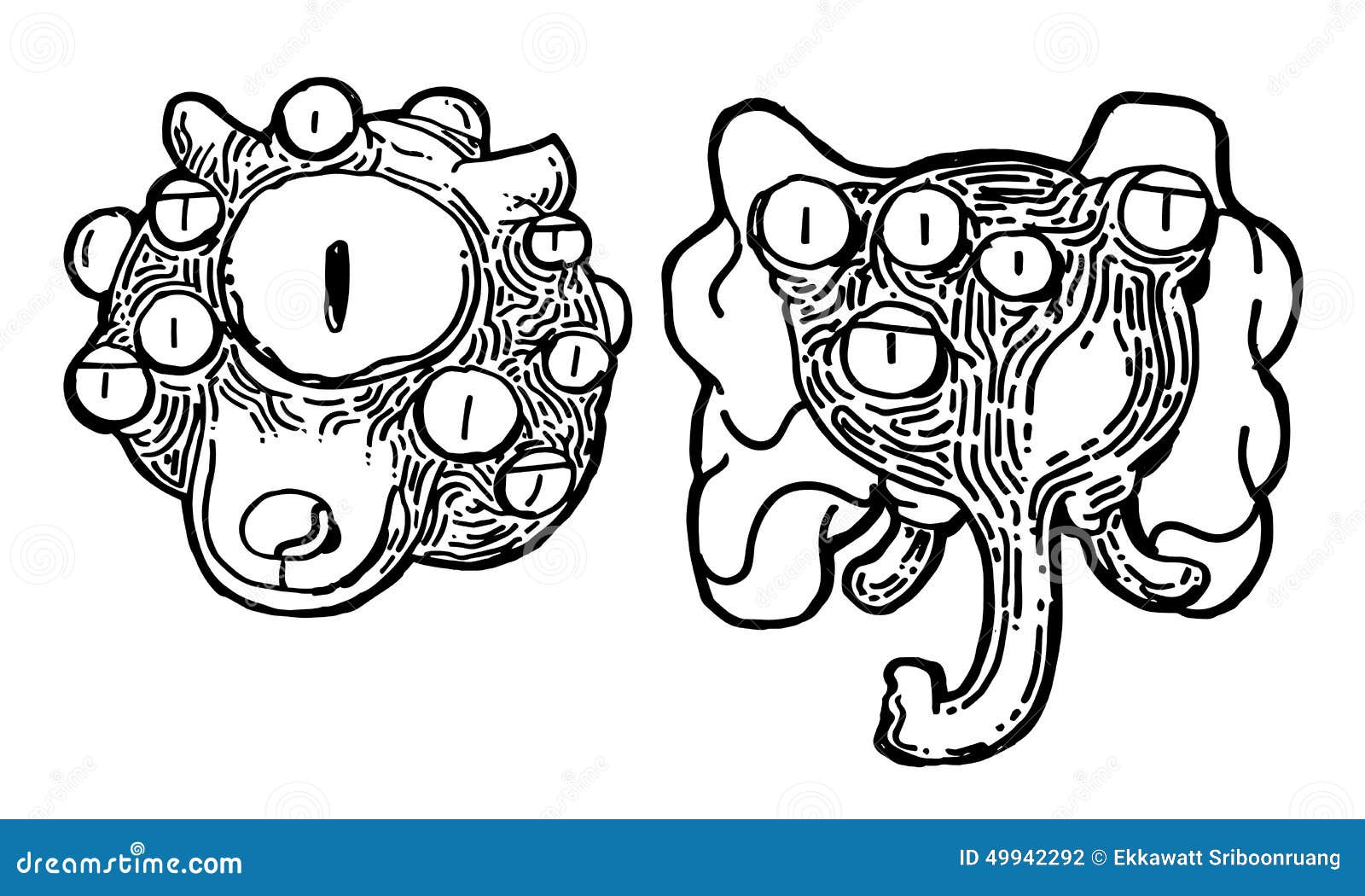 Monster abstract art stock illustration. Illustration of animal - 49942292