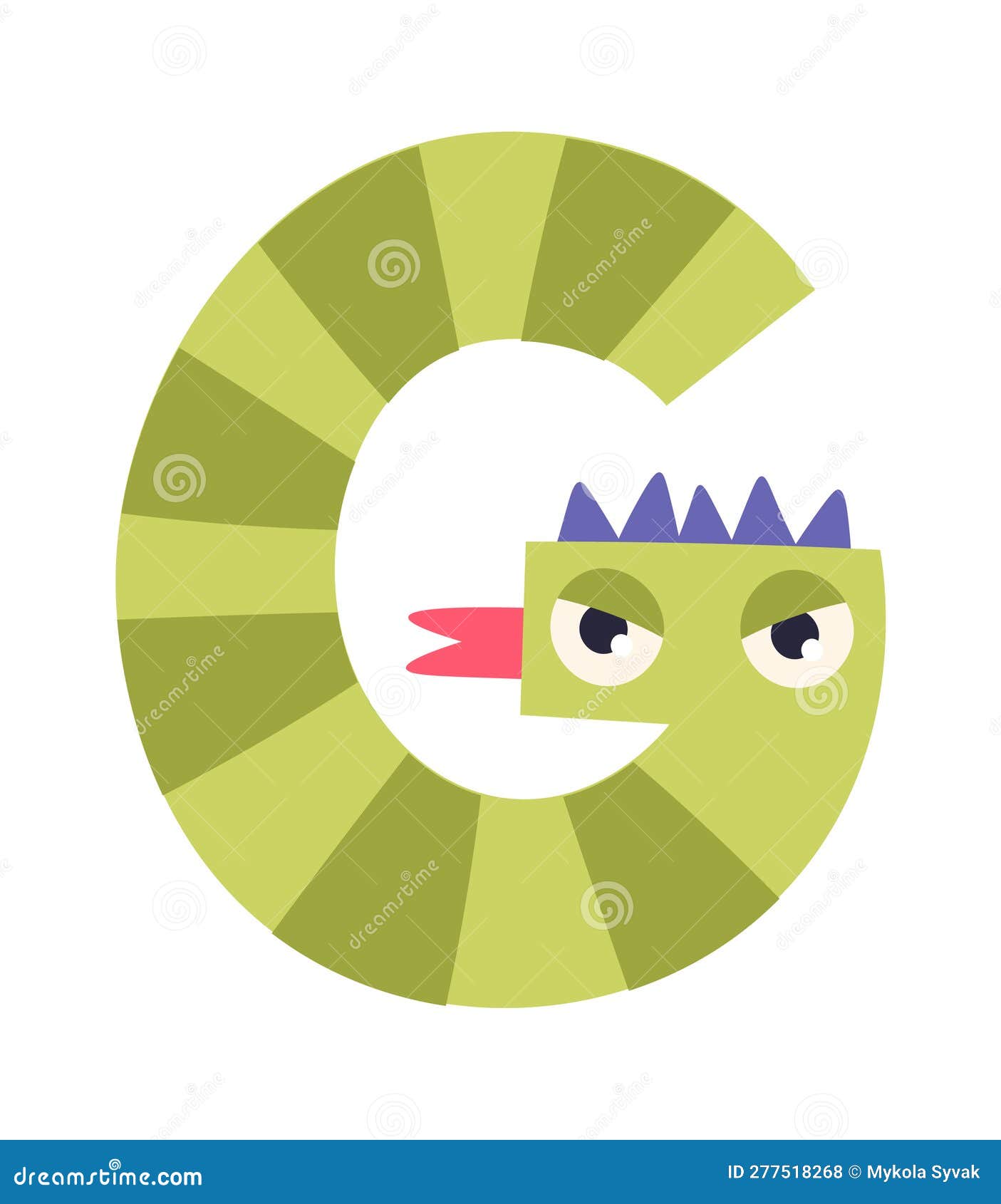 Monster Alphabet G Letter stock vector. Illustration of design - 277518268