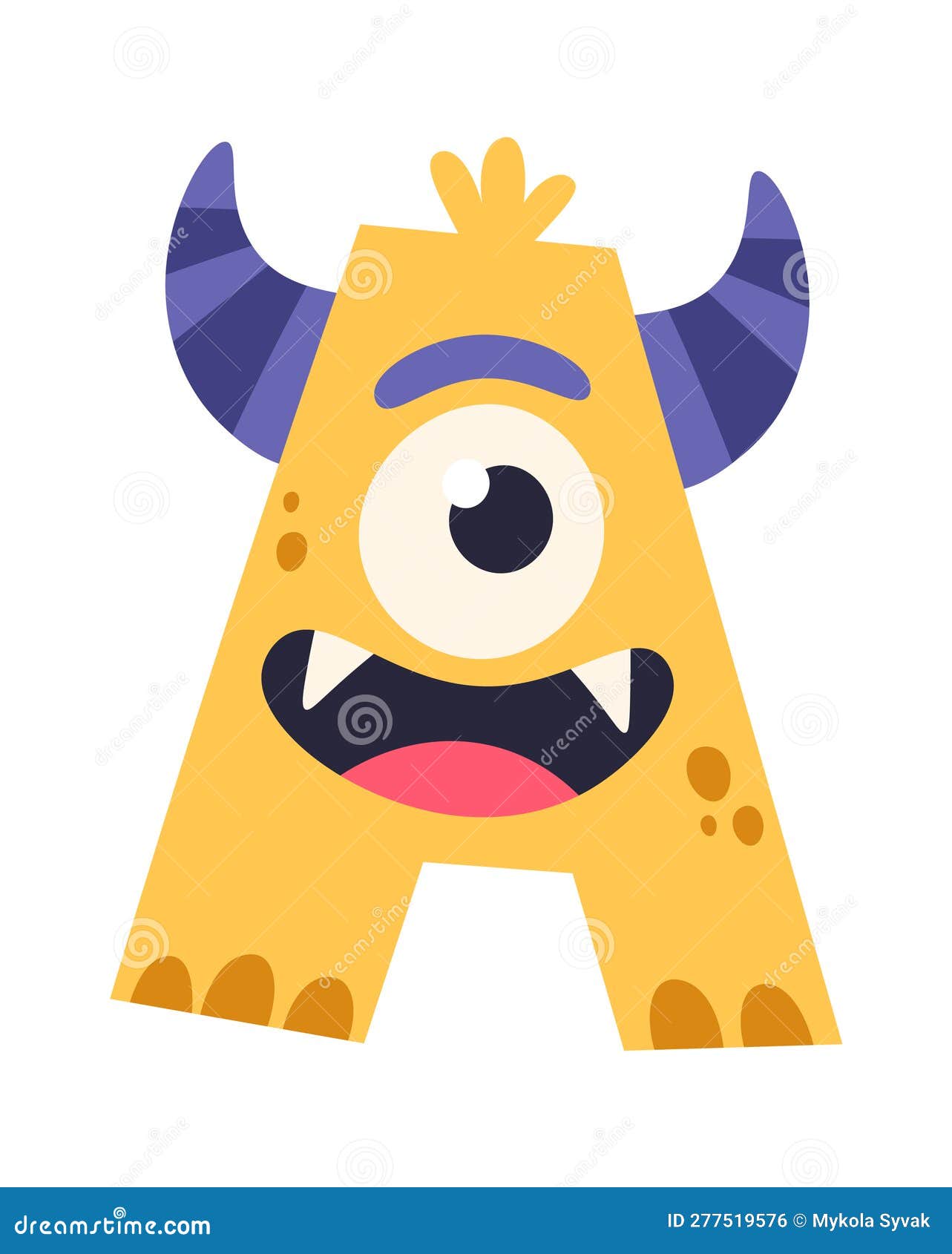 Monster Alphabet a Letter stock vector. Illustration of text - 277519576
