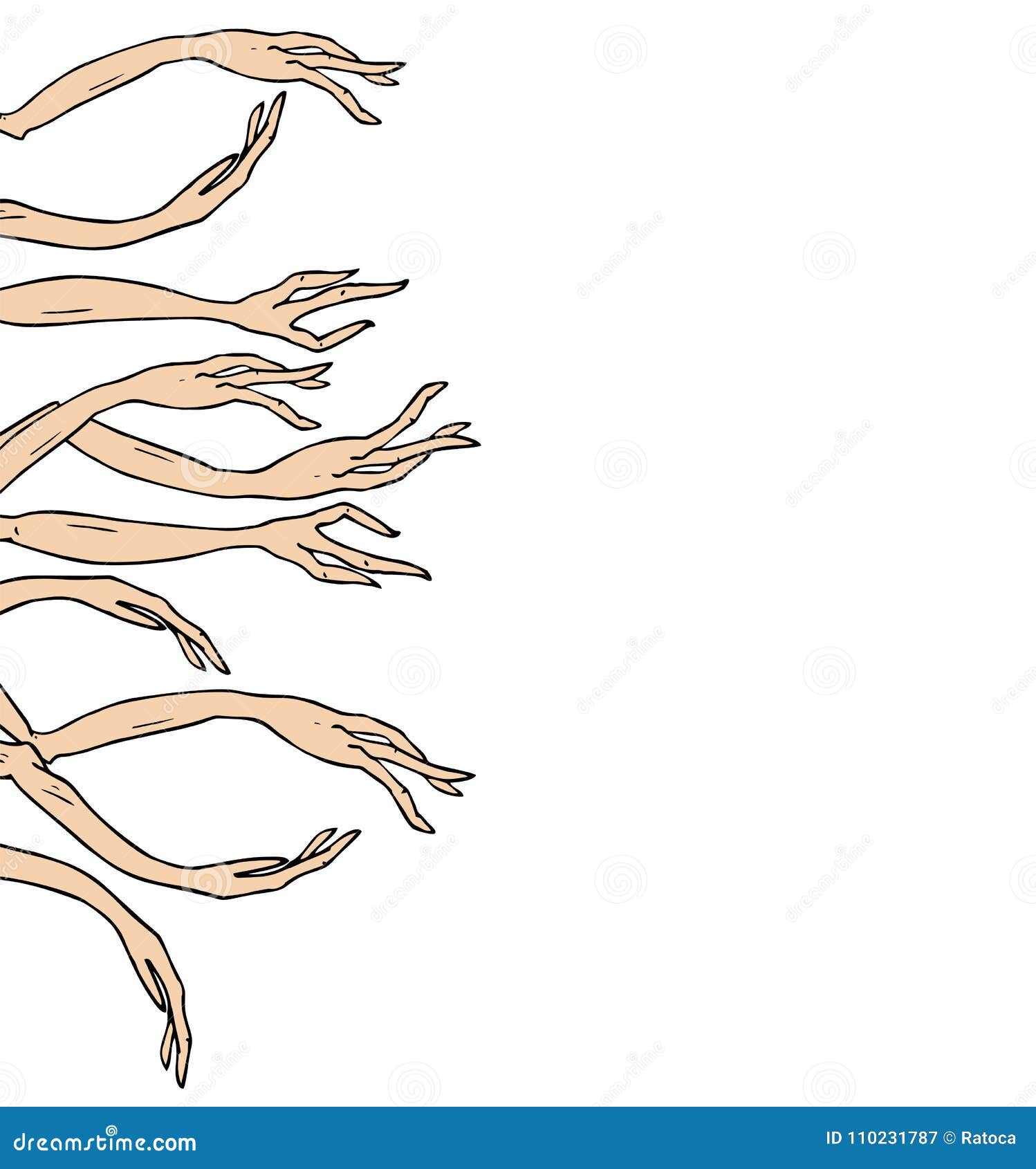 Monster arms design stock vector. Illustration of spooky - 110231787