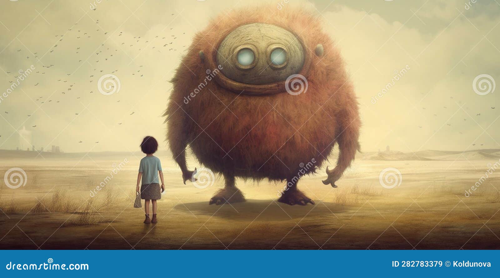 Monster As Imaginary Friend, Concept of Creative Play, Created with ...