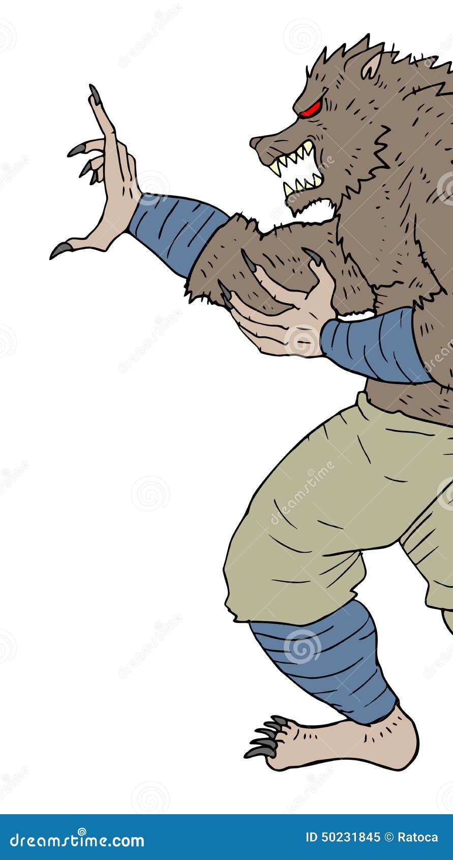 Monster attack stock vector. Illustration of evil, halloween - 50231845