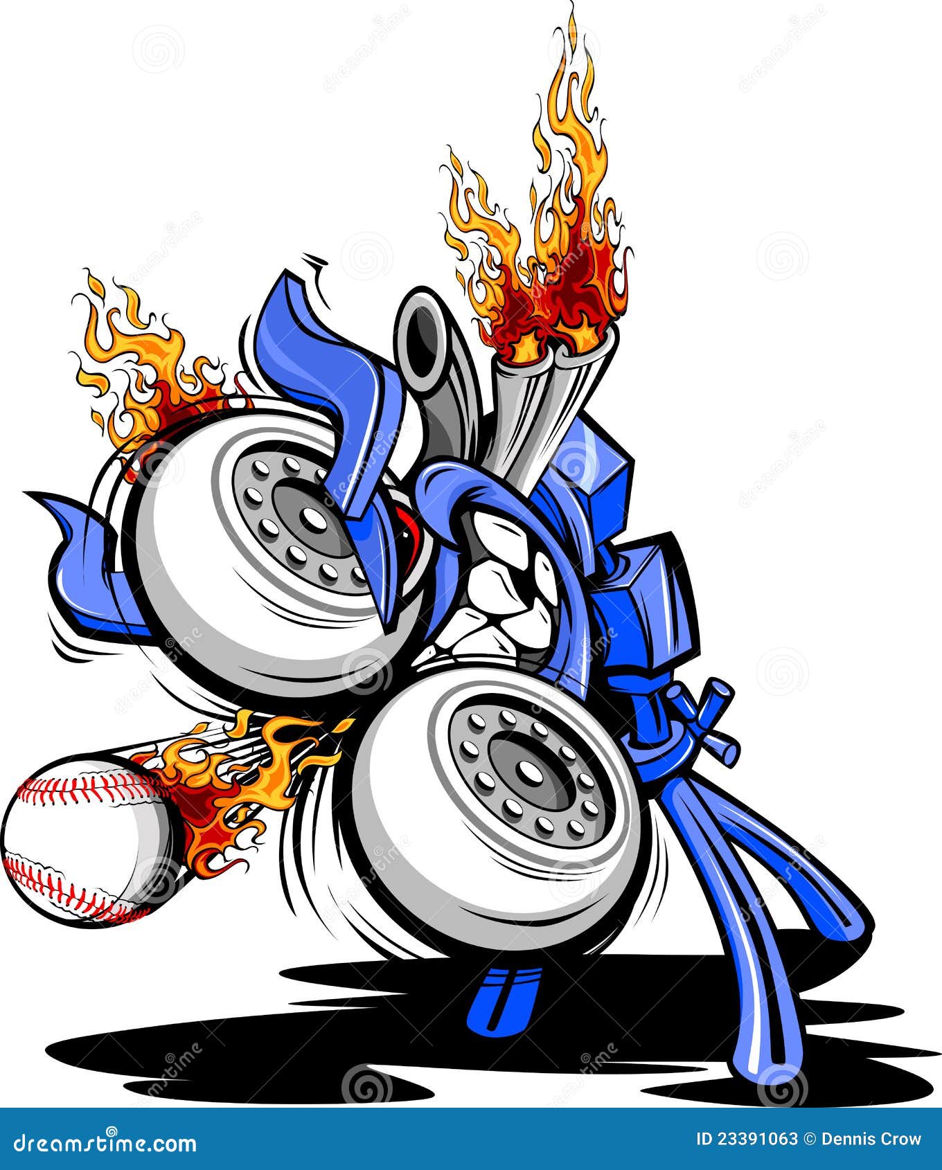 Monster Baseball Pitching Machine Cartoon Stock Vector - Illustration ...