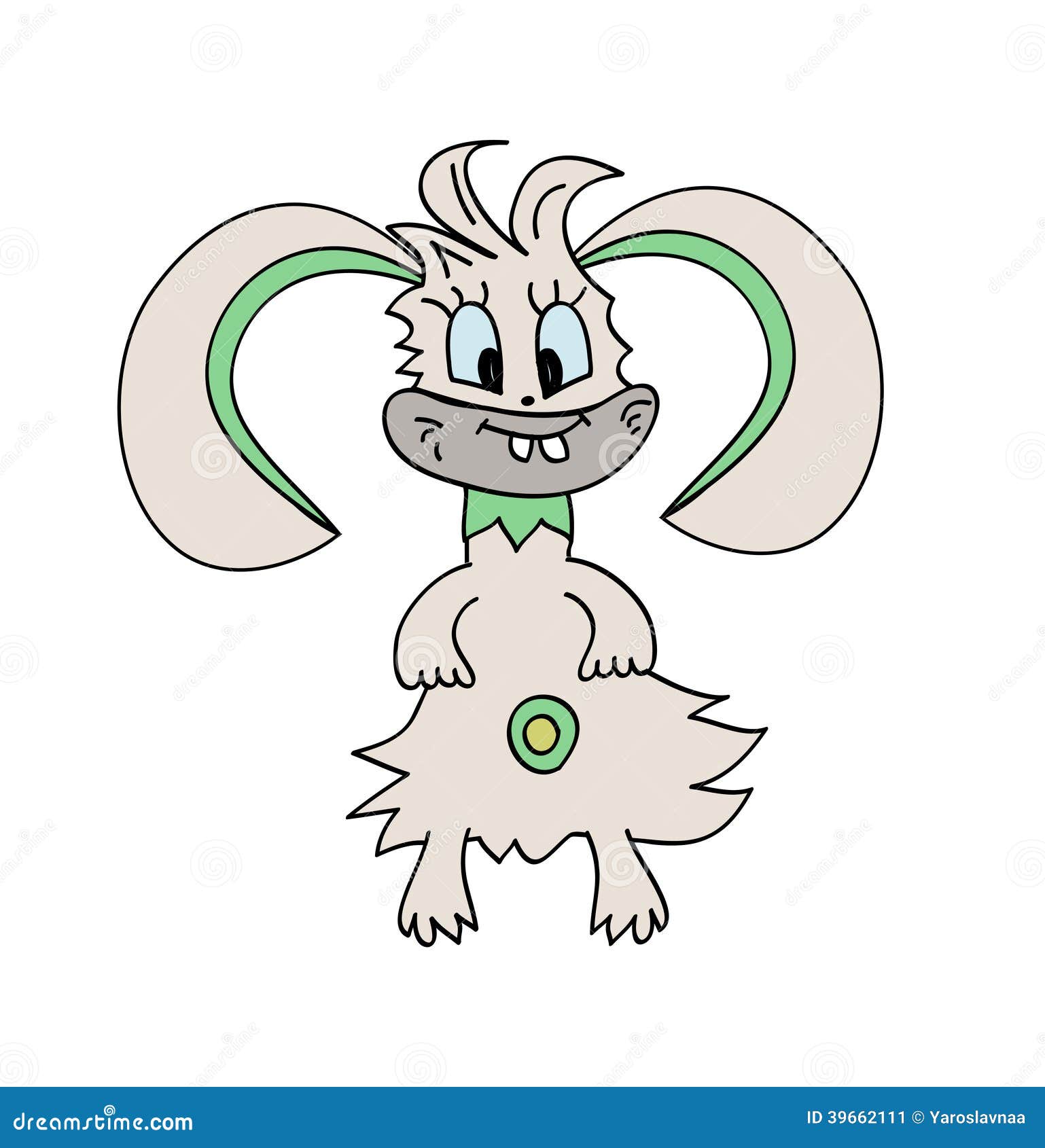 Monster Bunny Rabbit Vector Illustration Stock Vector - Illustration of ...