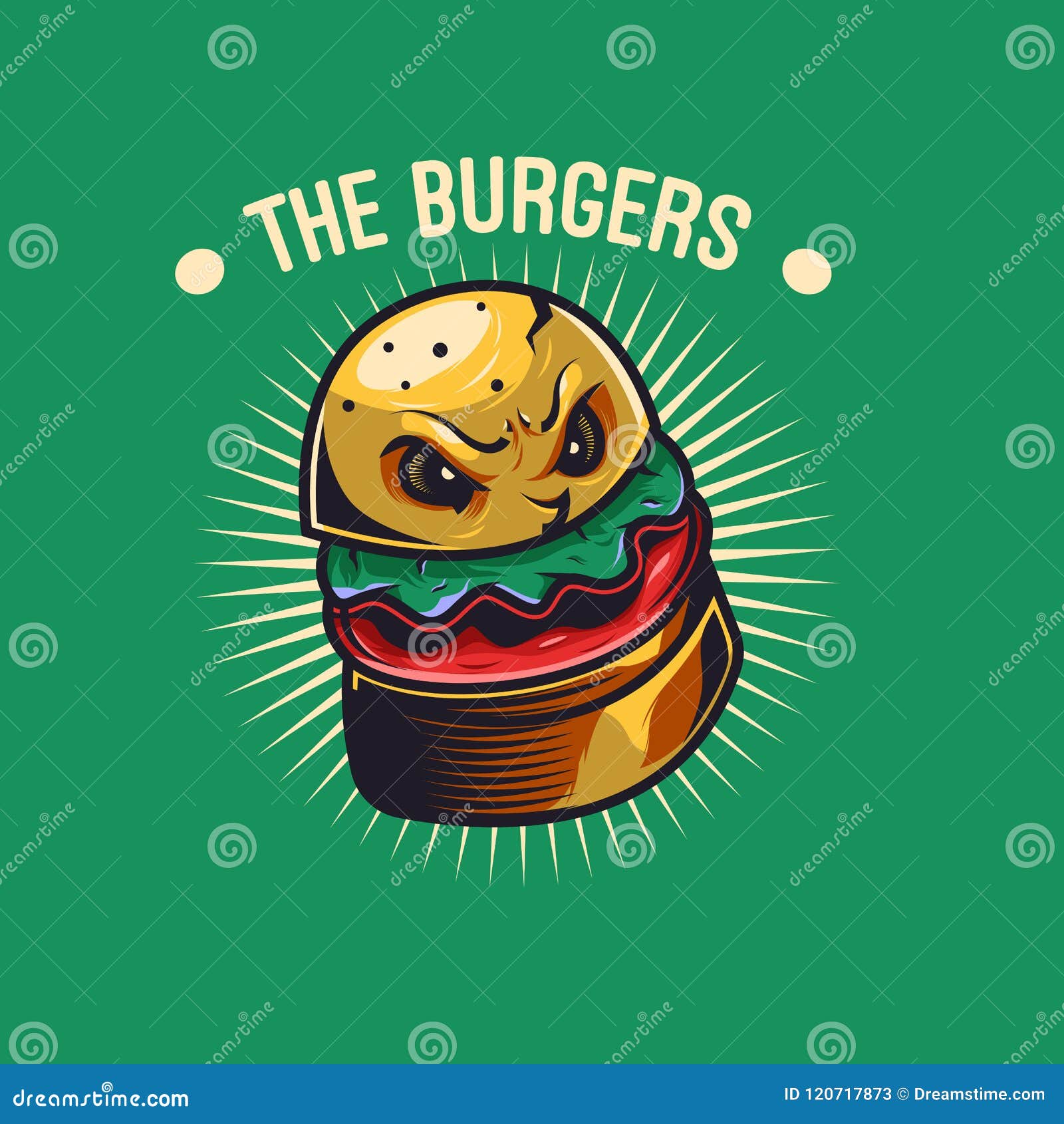 MONSTER BURGER VECTOR ILLUSTRATION, PERFECT FOR RESTAURANT LOGO ...