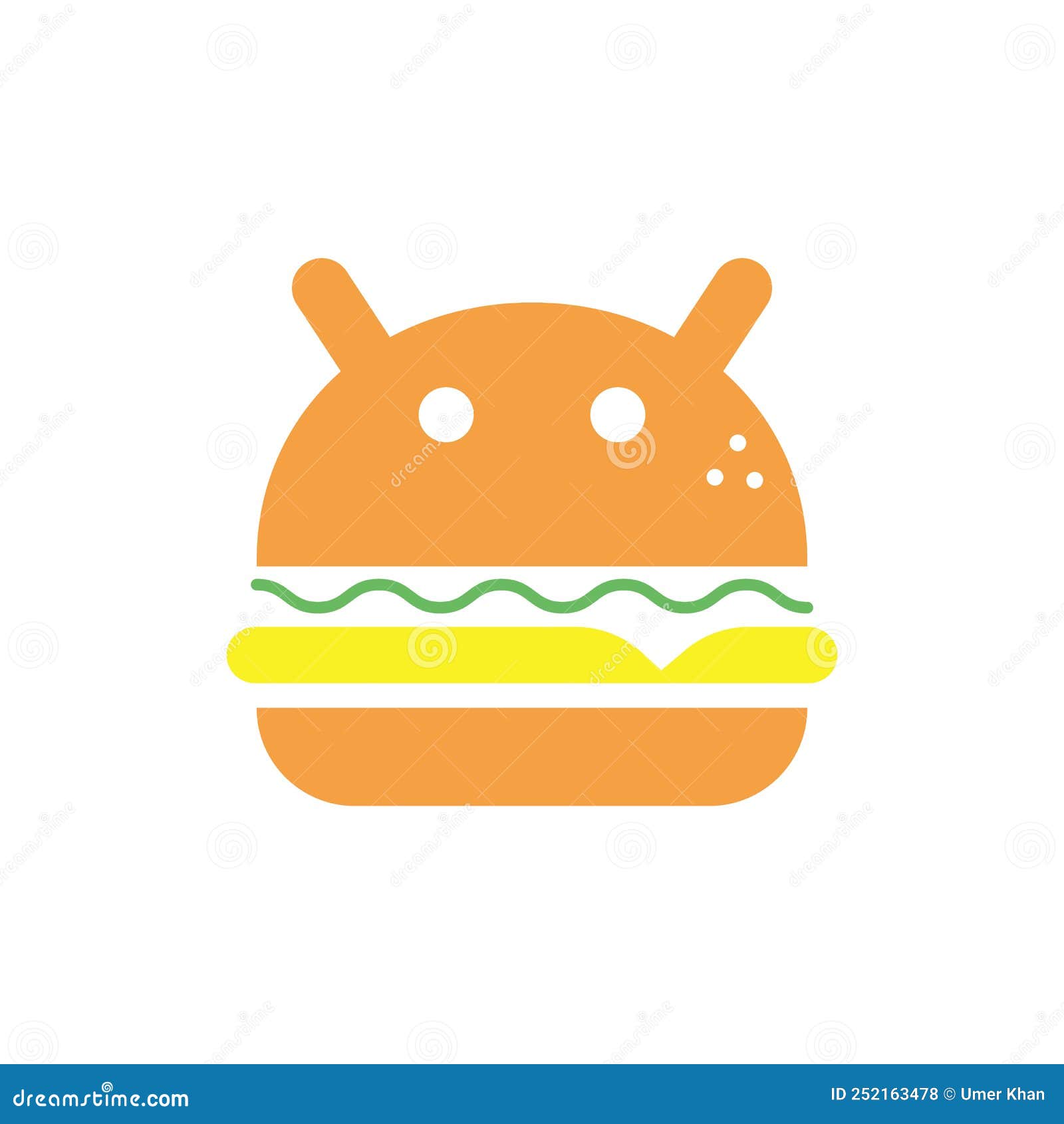 MONSTER BURGER VECTOR ILLUSTRATION, PERFECT FOR RESTAURANT LOGO ...