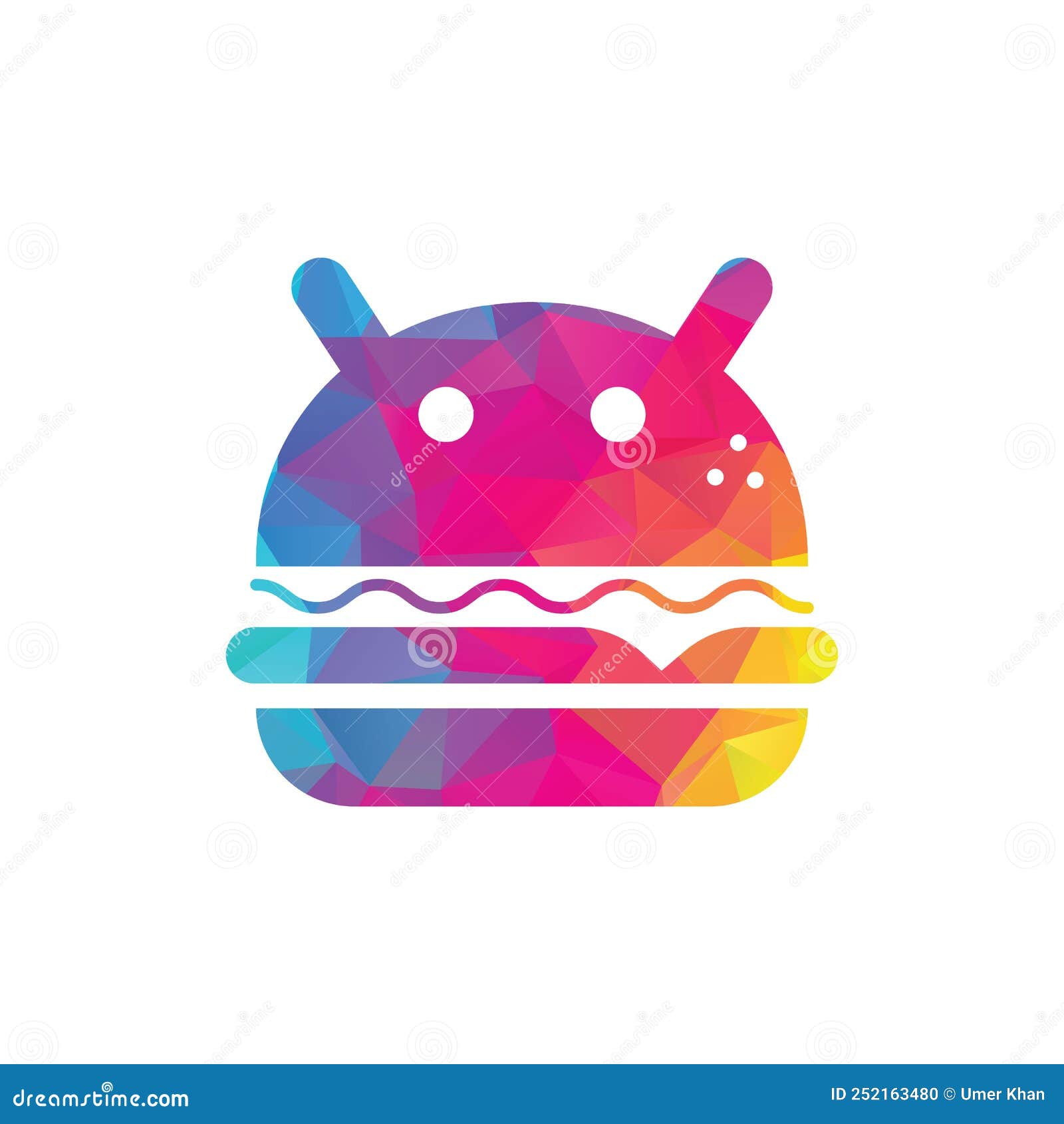 Monster Burger Logo Design. Stock Vector - Illustration of delicious ...