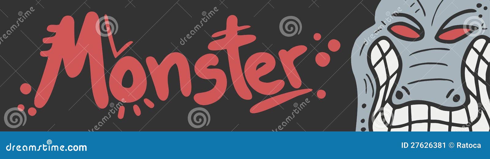 Monster card stock vector. Illustration of monsters, card - 27626381