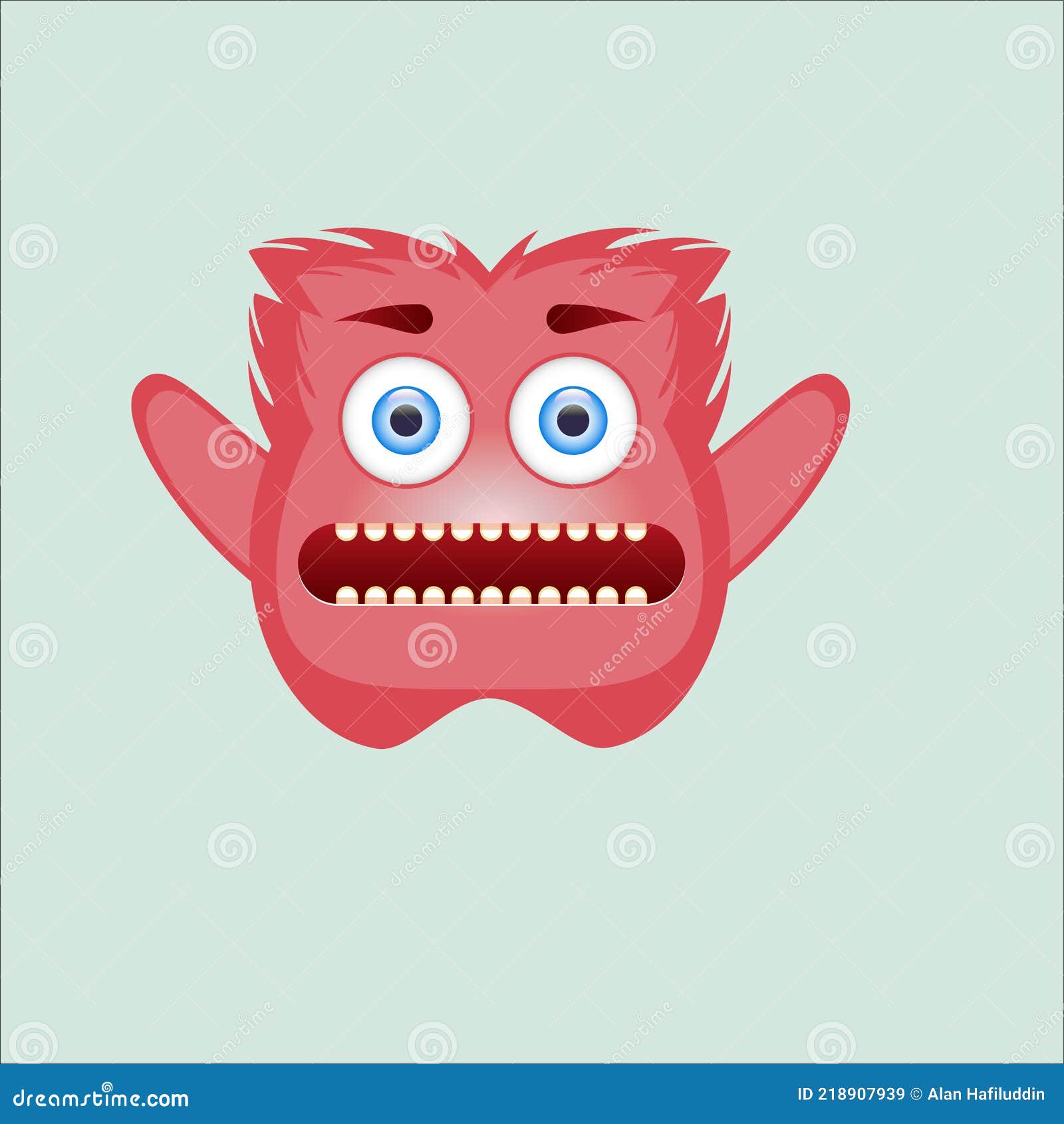 Monster Cartoon Design 3d Vector Stock Vector - Illustration of mascot ...