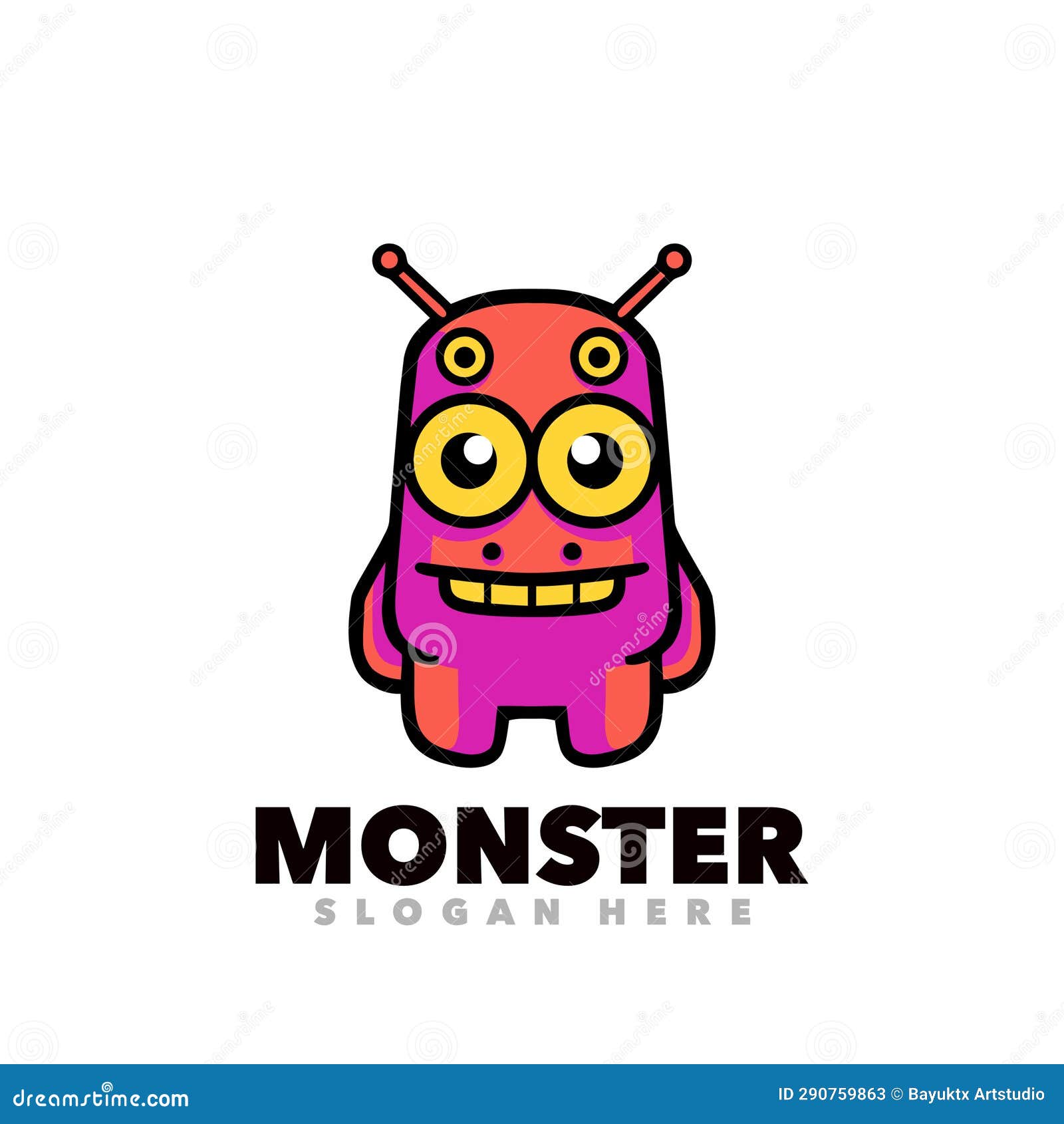 Monster Cartoon Design Illustration Stock Vector - Illustration of ...