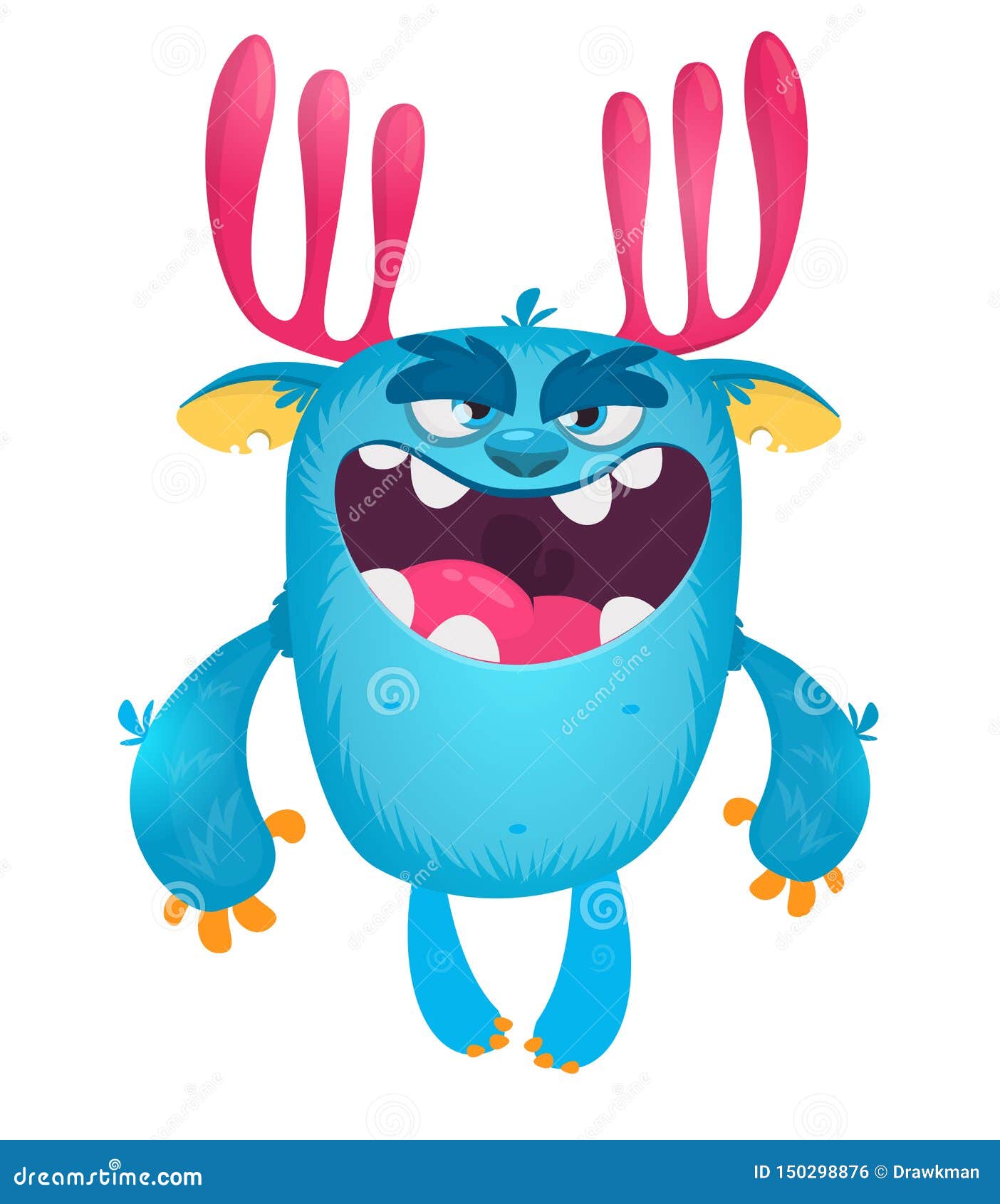 Cartoon Monster Illustration. Monster Vector Design Stock Vector ...