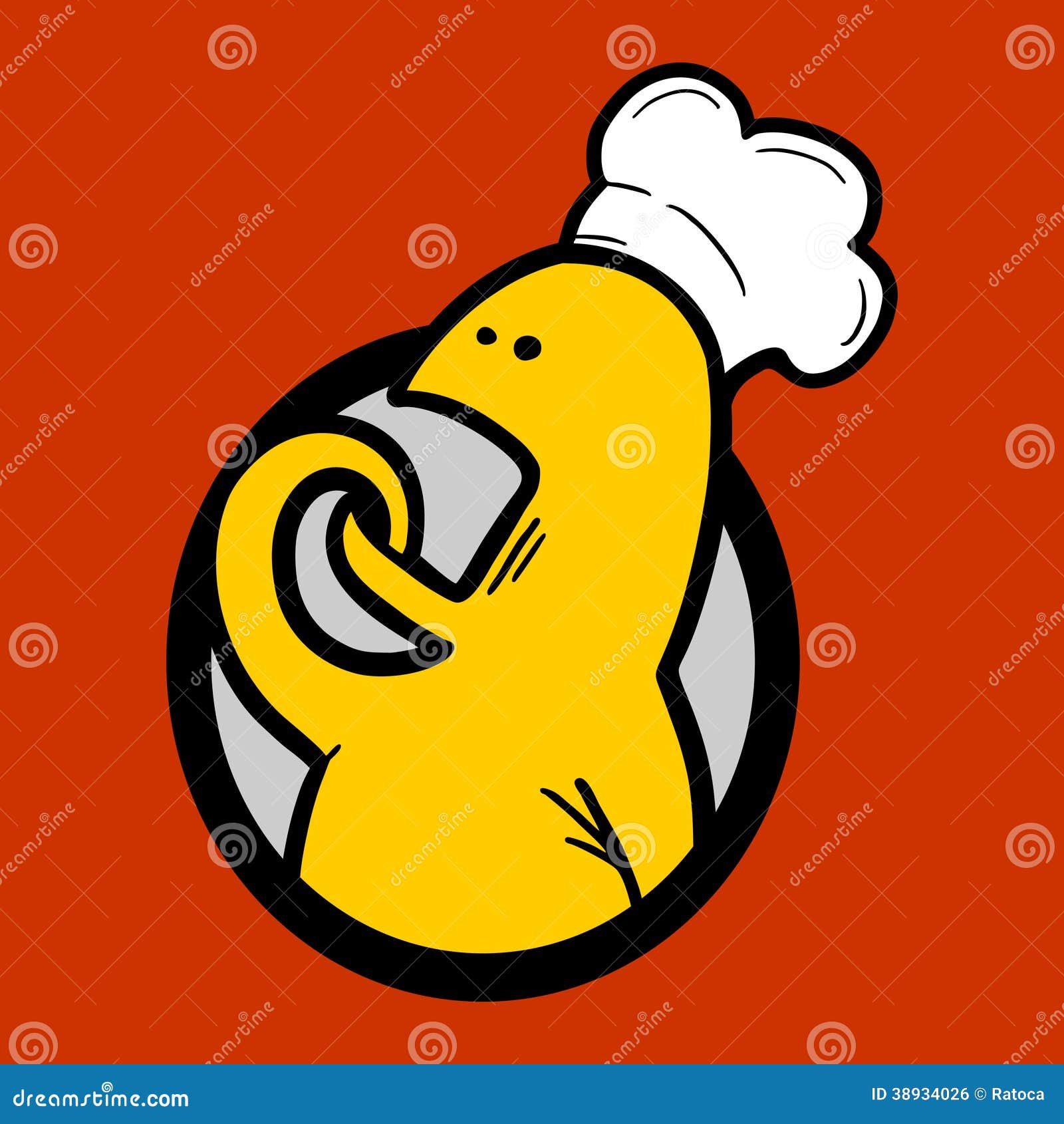 Monster chef stock vector. Illustration of restaurant - 38934026